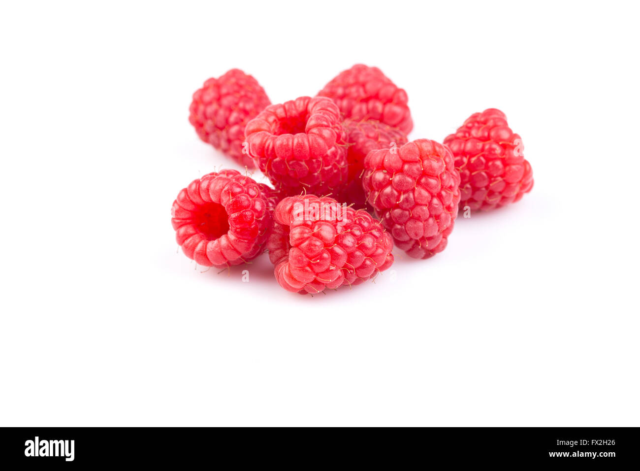 Fresh raspberry isolated on a white background Stock Photo - Alamy
