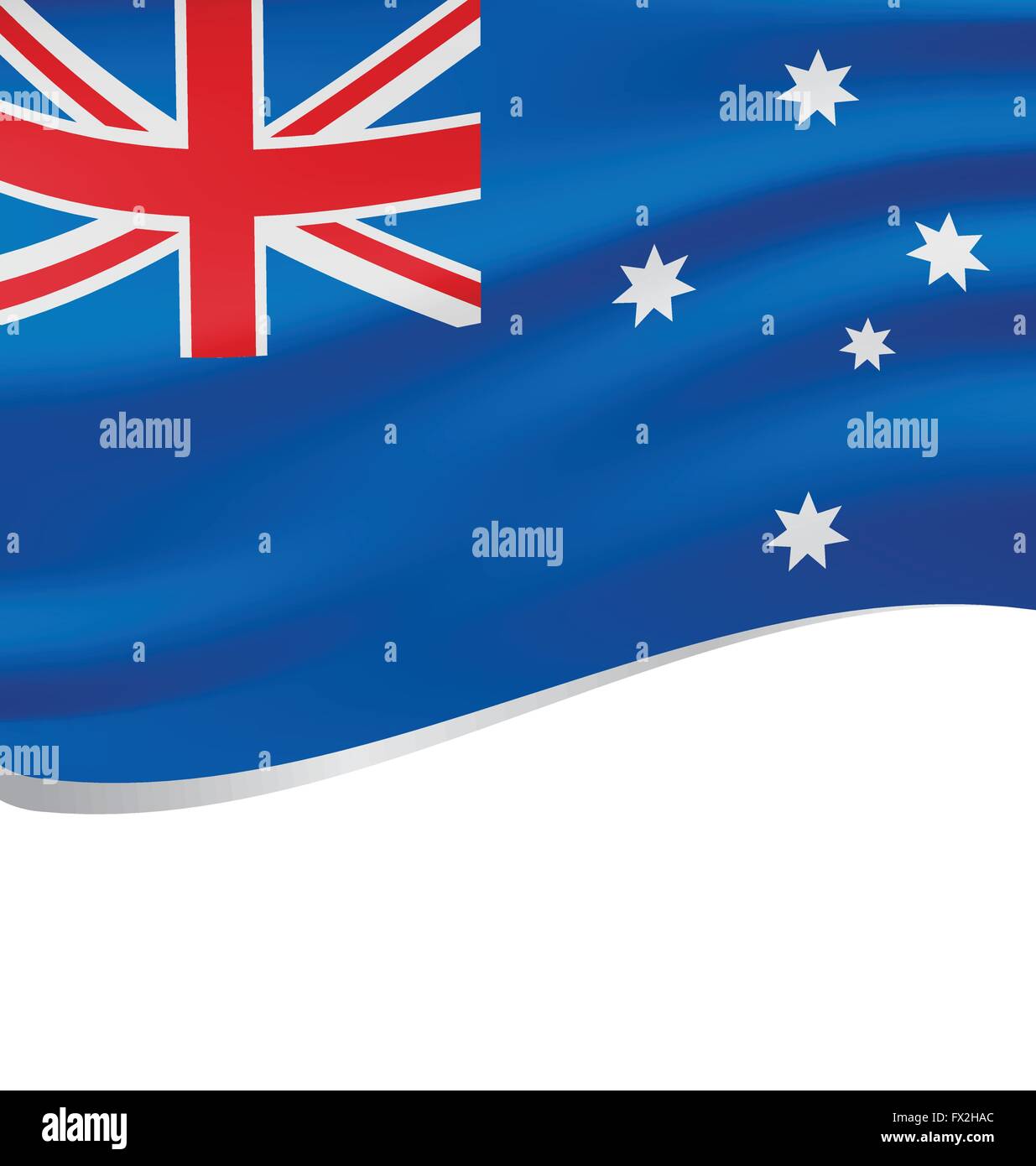 Waving flag of Australia isolated on white background Stock Vector ...