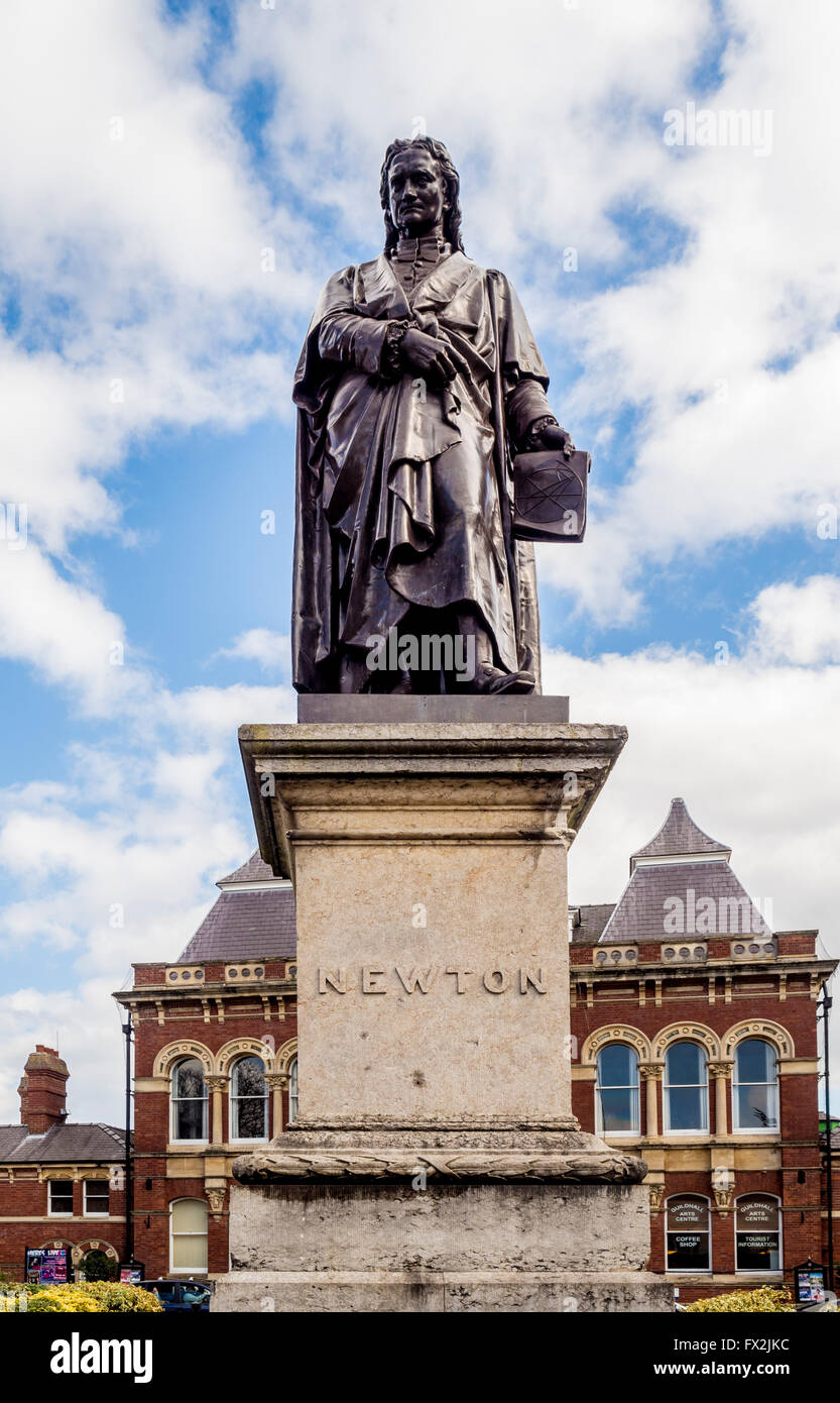Statue of Sir Isaac Newton, St Peter's hill, Grantham, Lincolnshire, UK Stock Photo - Alamy