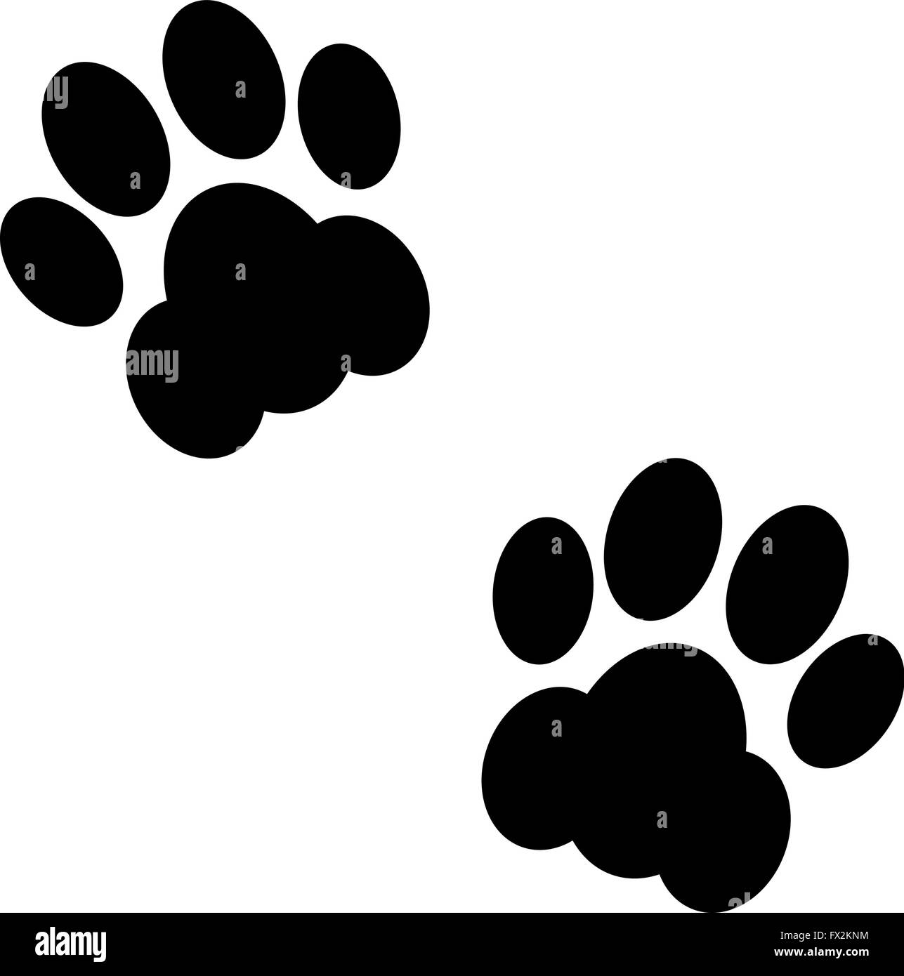 black animal footsteps Stock Vector Image & Art - Alamy