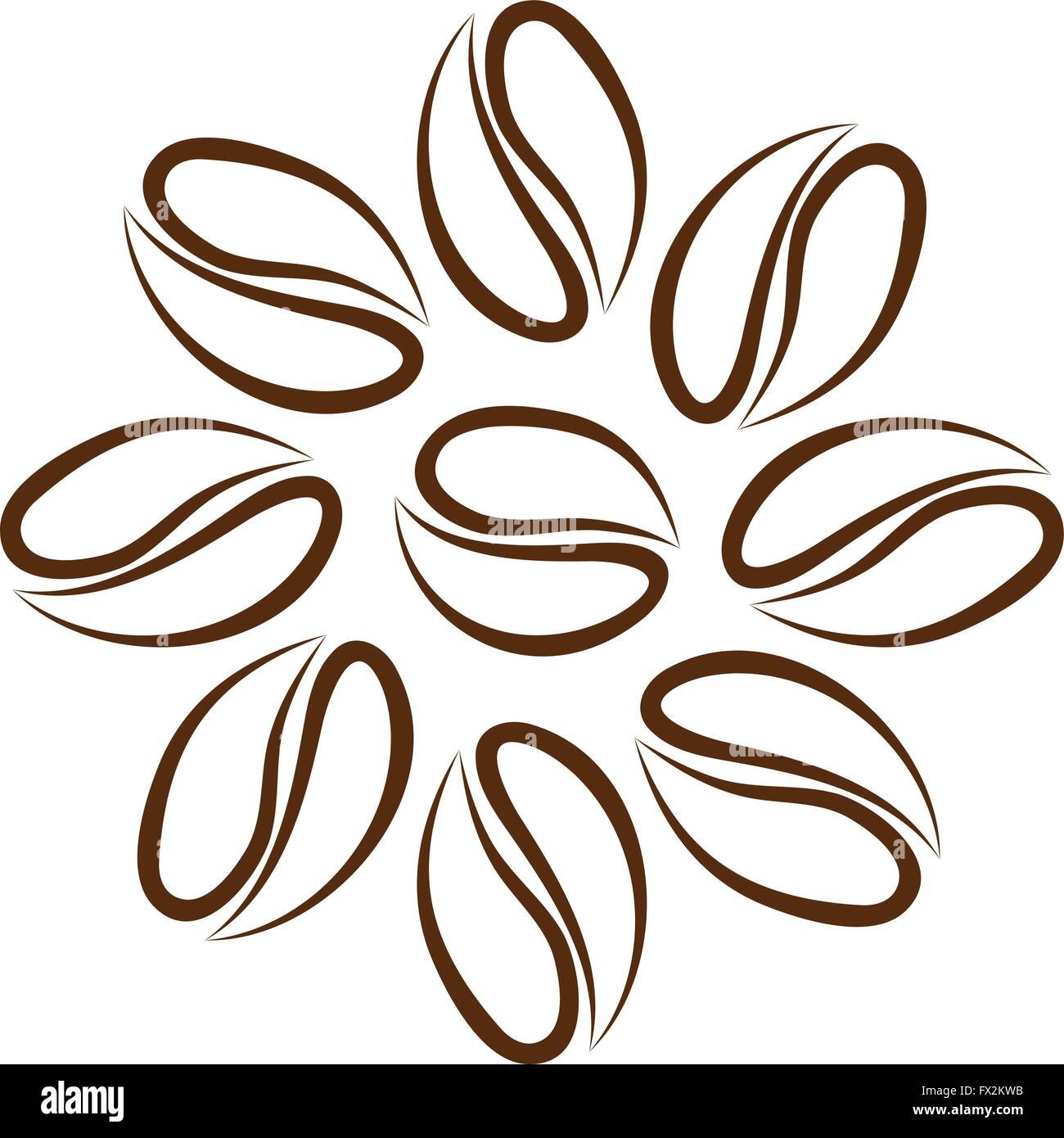 Coffee bean flower Stock Vector Images - Alamy