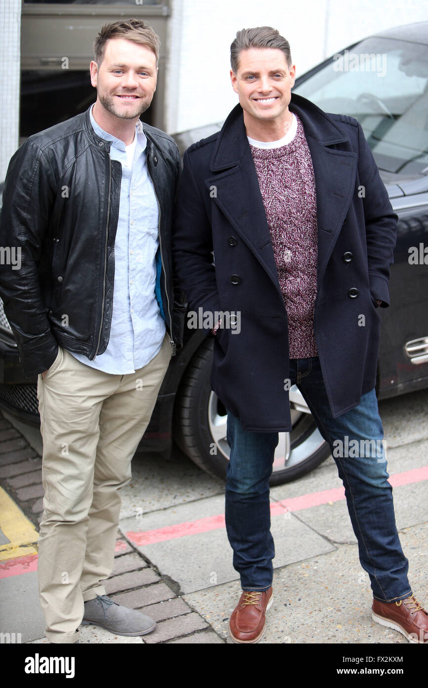 Brian McFadden and Keith Duffy outside ITV Studios Featuring: Brian McFadden, Keith Duffy Where ...
