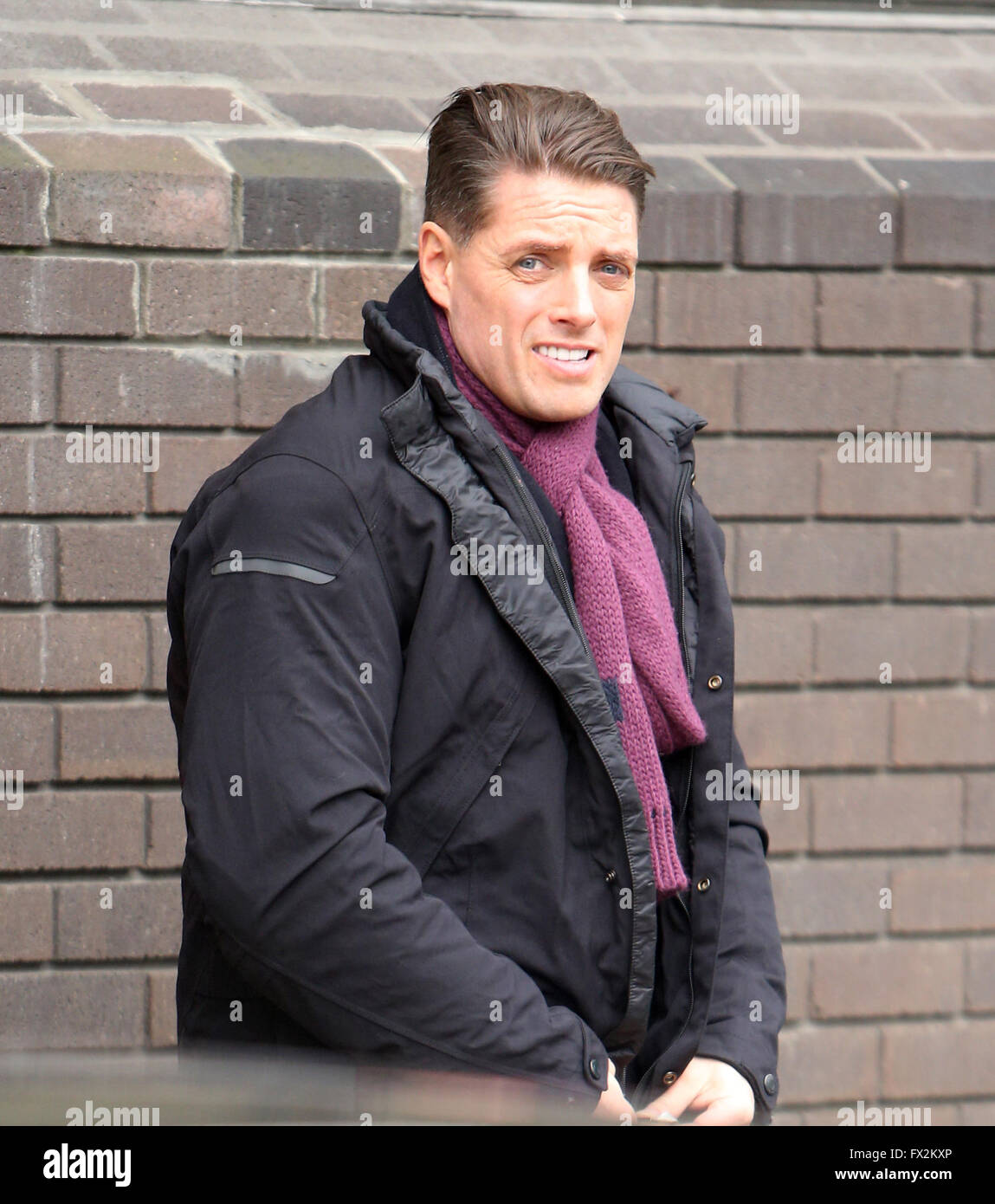 Brian McFadden and Keith Duffy outside ITV Studios Featuring: Brian McFadden, Keith Duffy Where ...