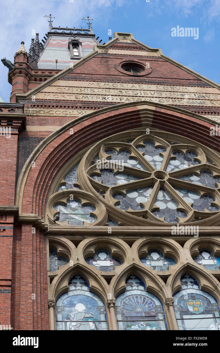 Stained glass window of Harvard Memorial Hall, Harvard University ...