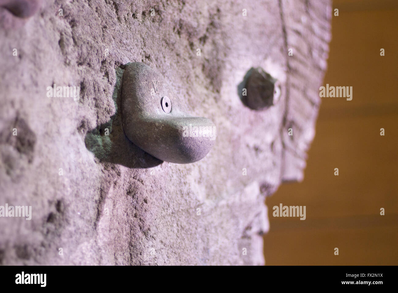 Indoor climbing wall training artificial rock with boulder hand and ...