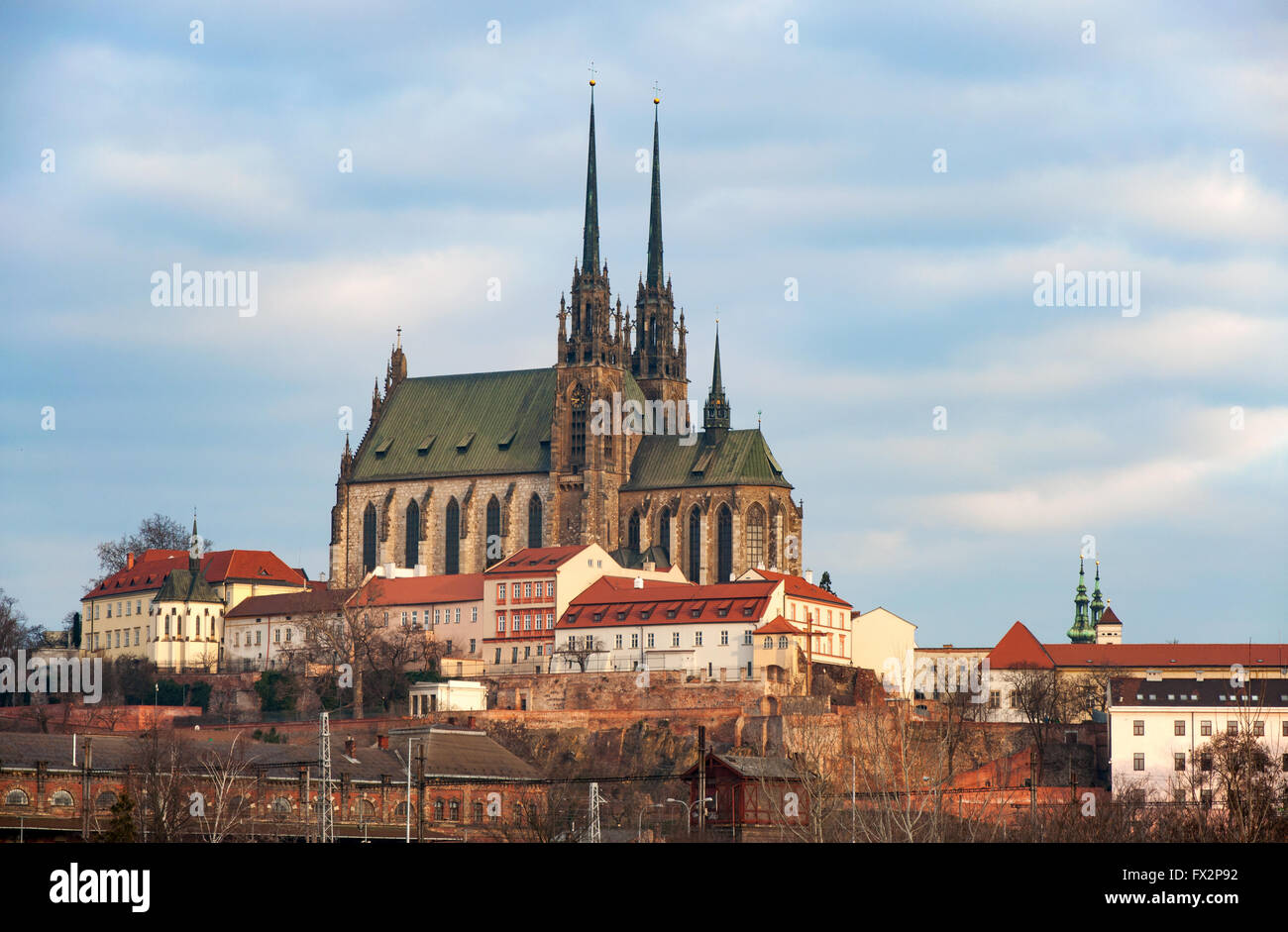Cathedral of Saints Peter and Paul in Brno old city in the Czech ...