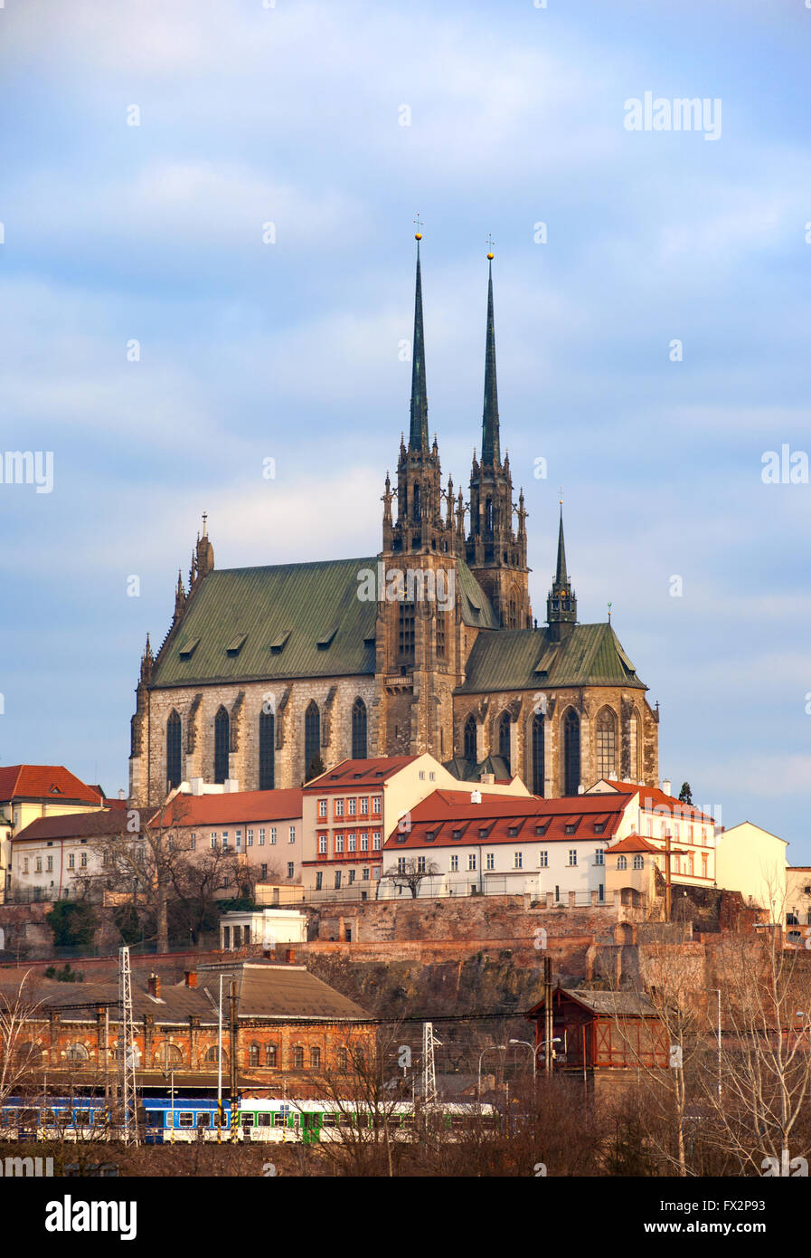 Cathedral of Saints Peter and Paul in Brno old city in the Czech ...