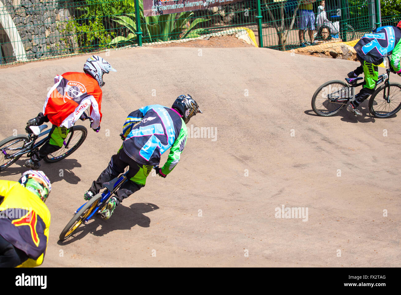 bmx riders in a competition Stock Photo - Alamy