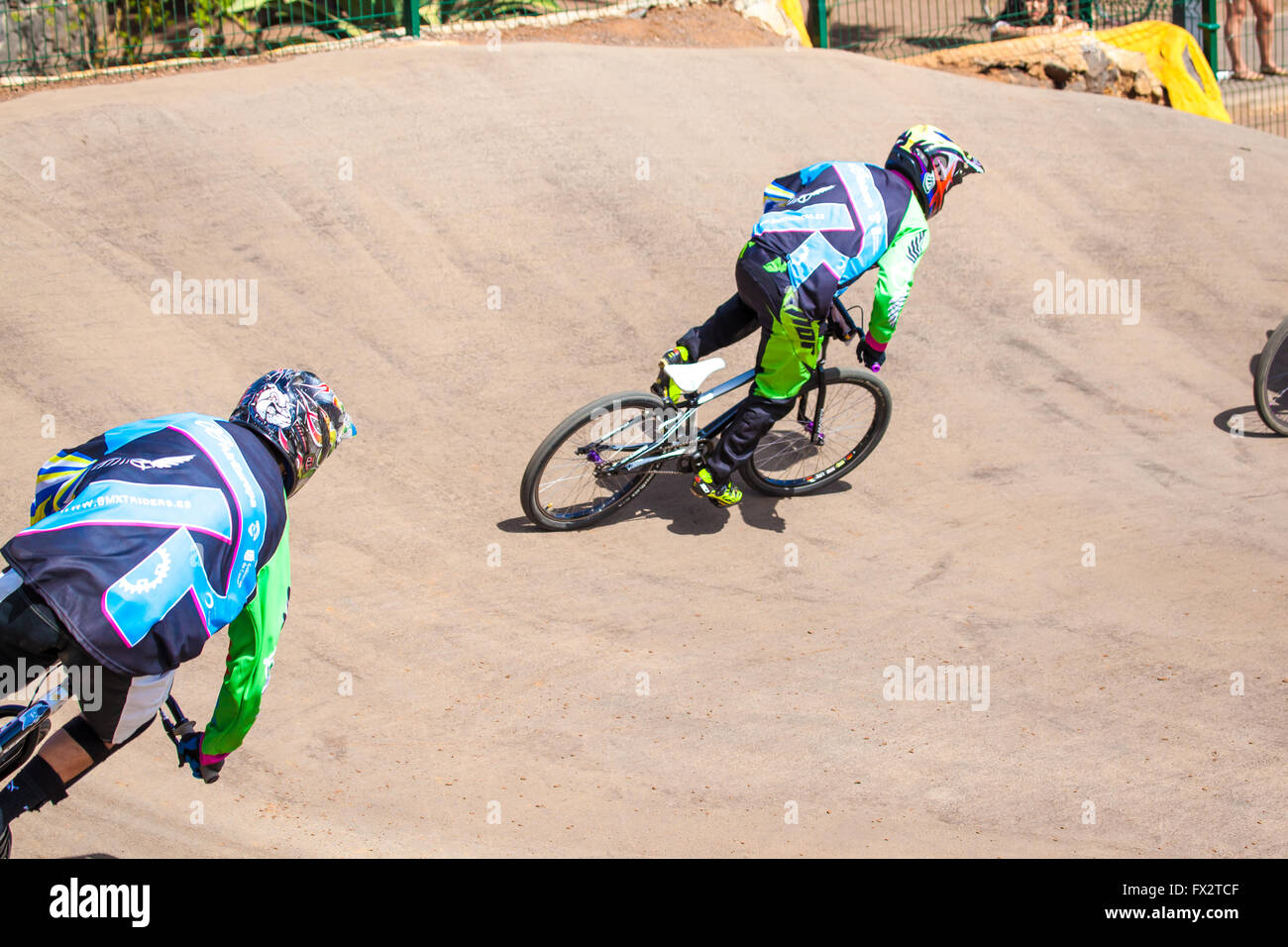 bmx riders in a competition Stock Photo - Alamy