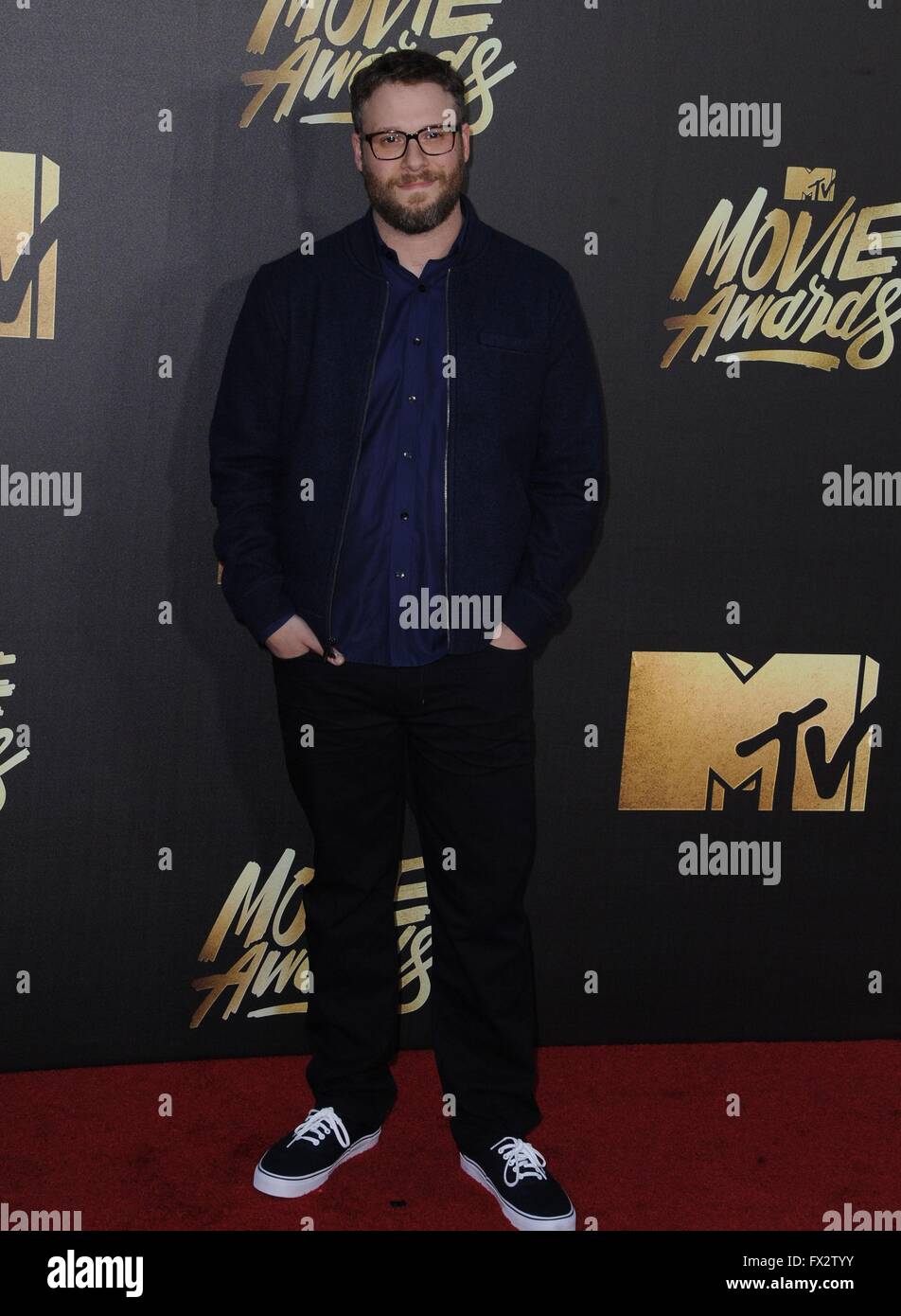 Burbank, CA. 9th Apr, 2016. Seth Rogan at arrivals for MTV Movie Awards ...