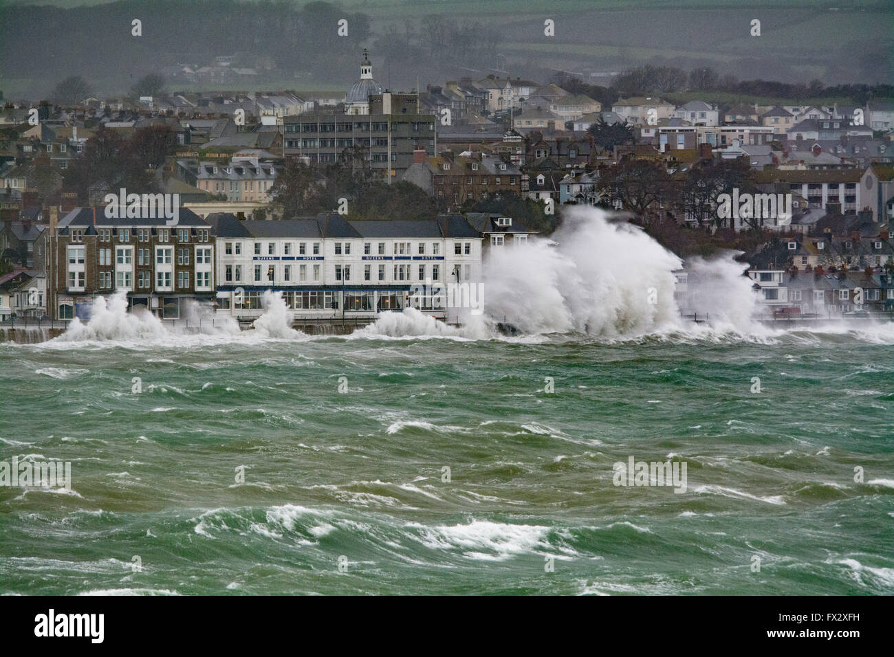 Penzance, Cornwall, UK. 10th April 2016. UK Weather. Huge Waves with ...
