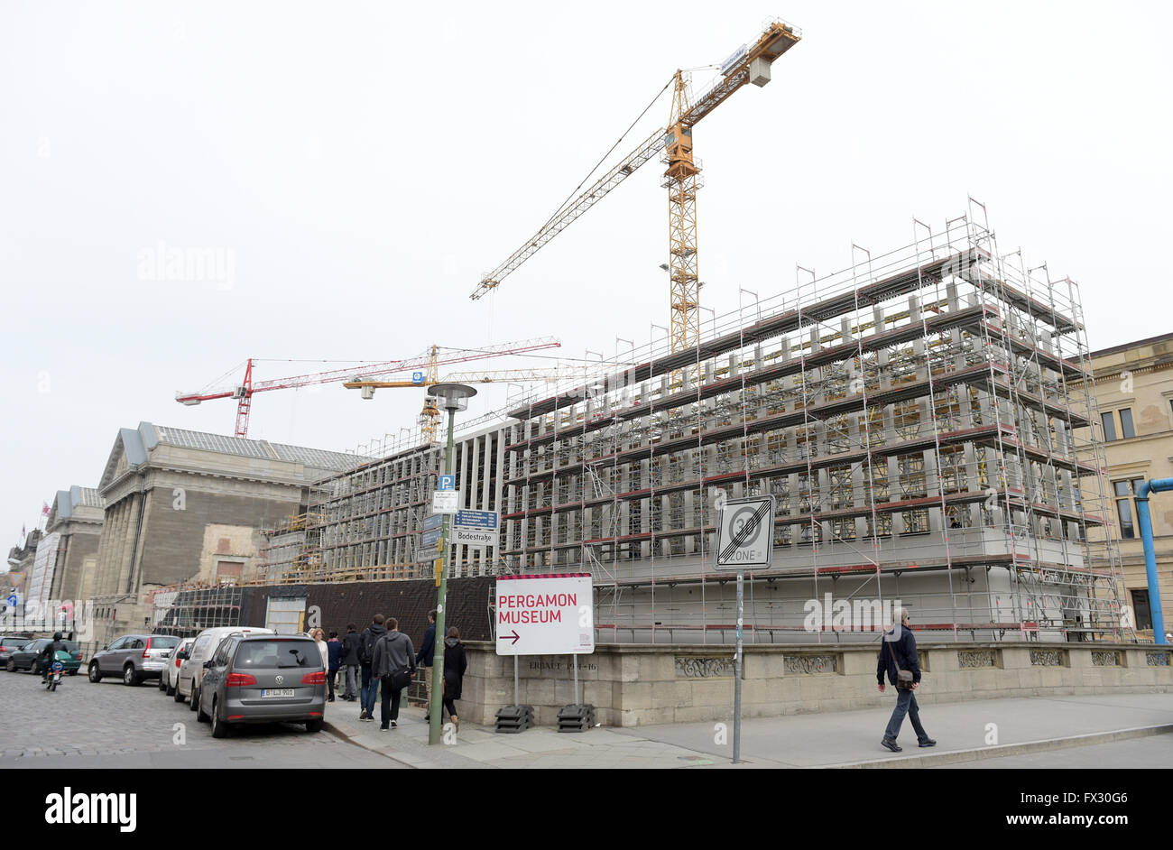General view of the James Simon Gallery construction site in Berlin ...