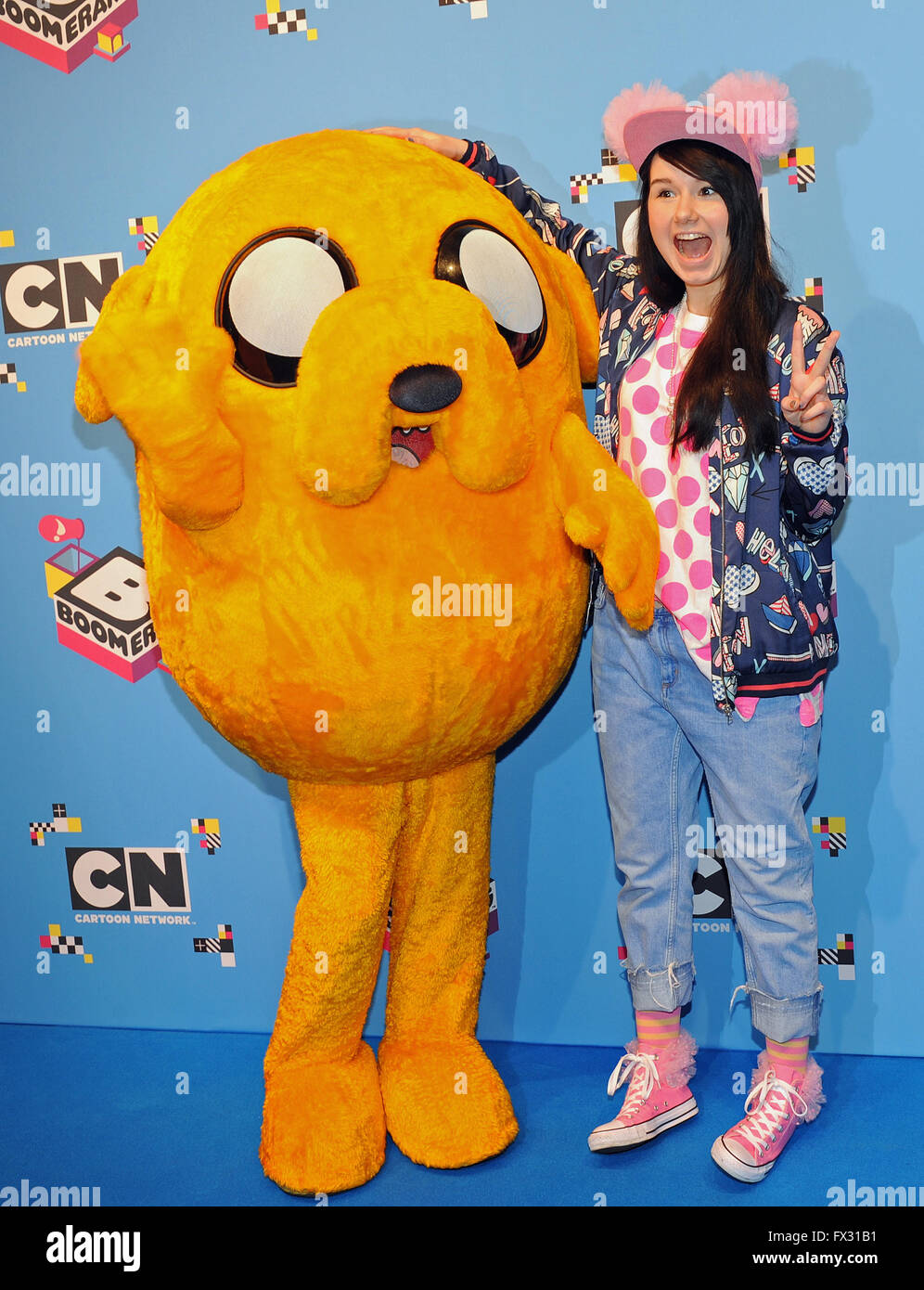 Munich, Germany. 10th Apr, 2016. German singer Jamie-Lee Kriewitz poses ...