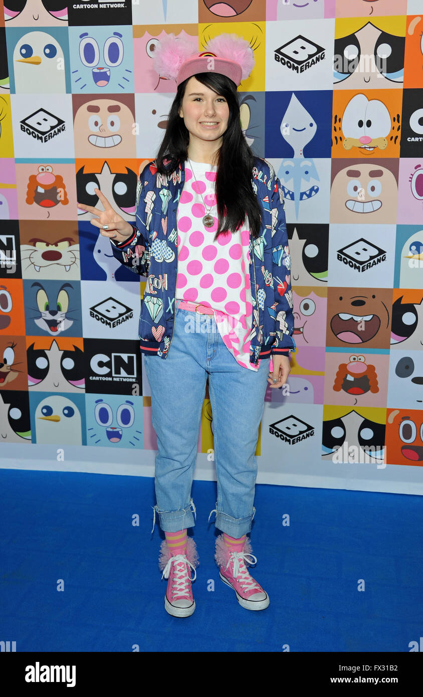 Munich, Germany. 10th Apr, 2016. German singer Jamie-Lee Kriewitz poses ...