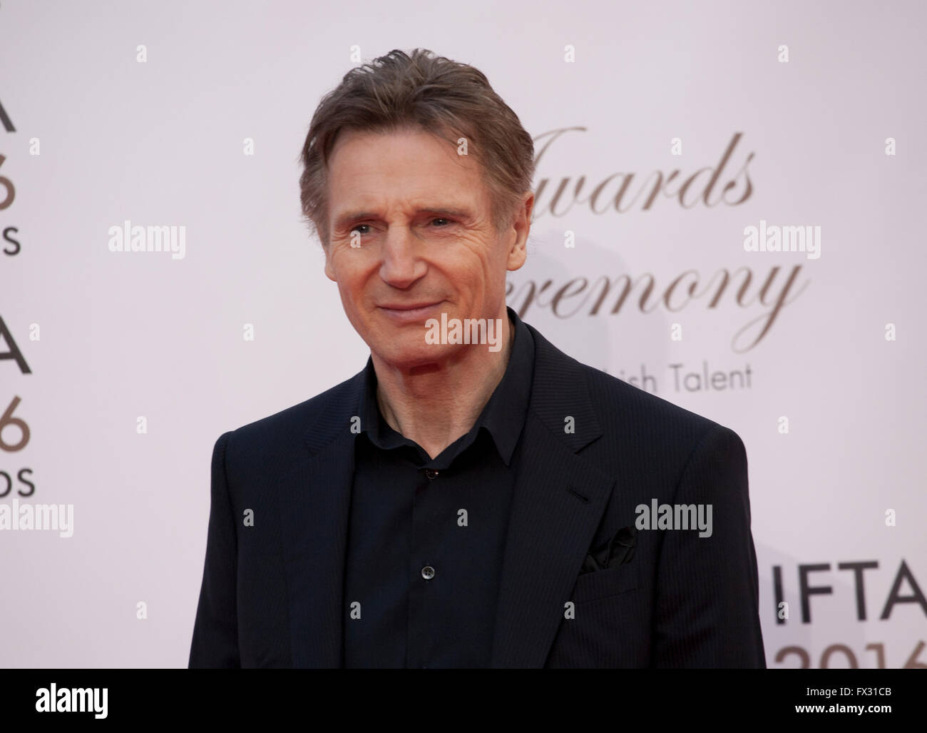 Dublin, Ireland. 9th April, 2016. Actor Liam Neeson at the IFTA Film ...