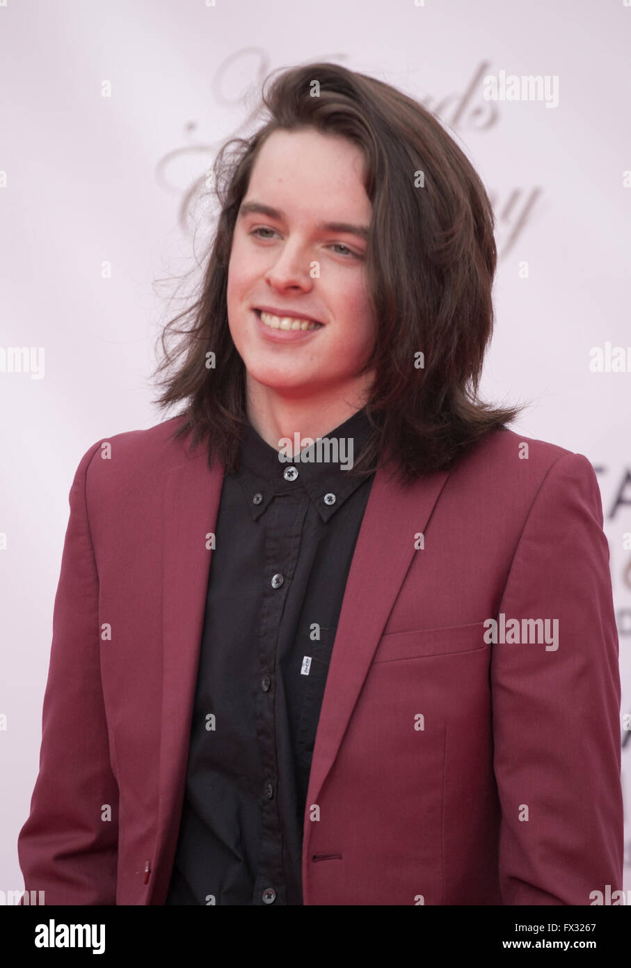 Dublin, Ireland. 9th April, 2016. Actor and singer Ferdia Walsh-Peelo ...