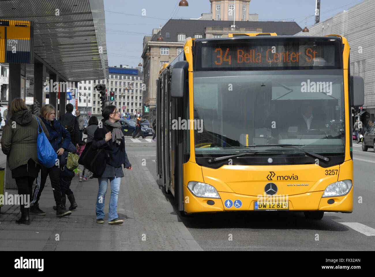 COPENHAGEN / DENMARK 10 April 2016 Movia danish public transport system ...