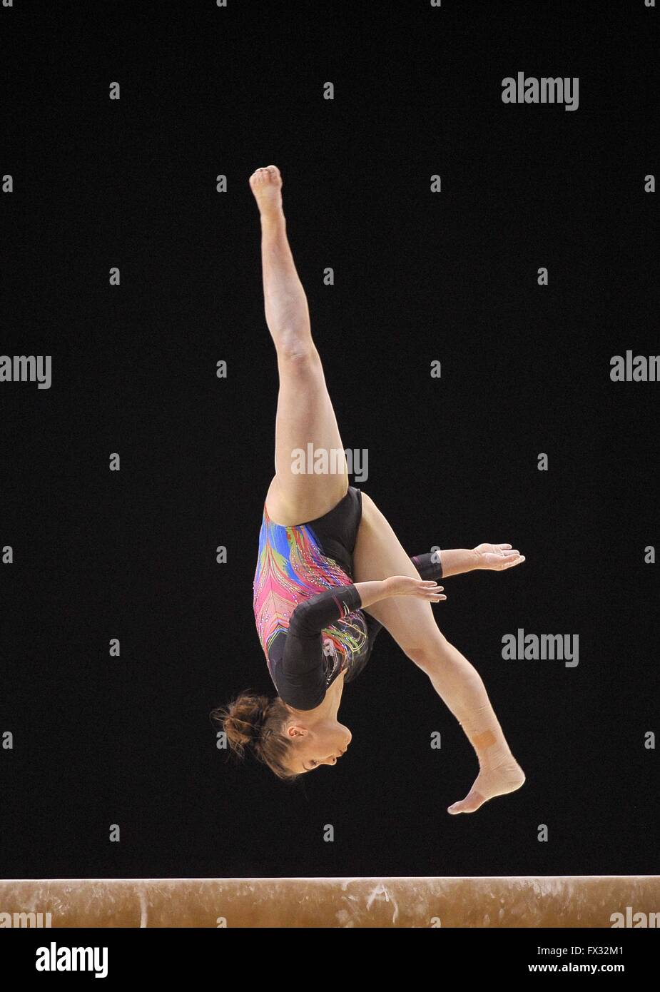Liverpool, UK. 10th April, 2016. Ruby Harrold. Beam. Womens Artistic ...