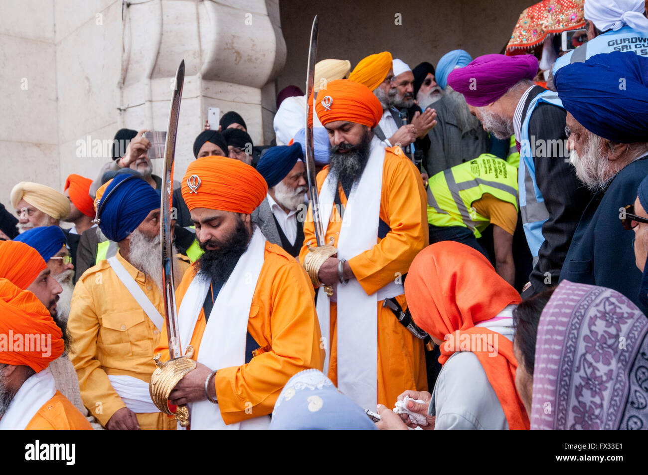London, UK. 10 April 2016. Thousands of Sikhs enjoy the festivities at ...
