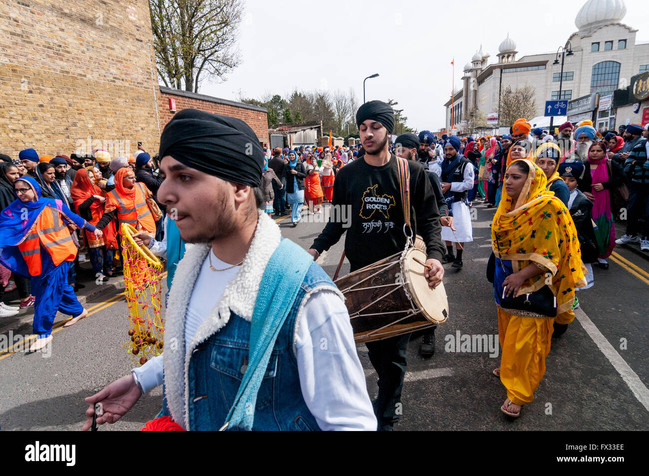 London, UK. 10 April 2016. Thousands of Sikhs enjoy the festivities at ...