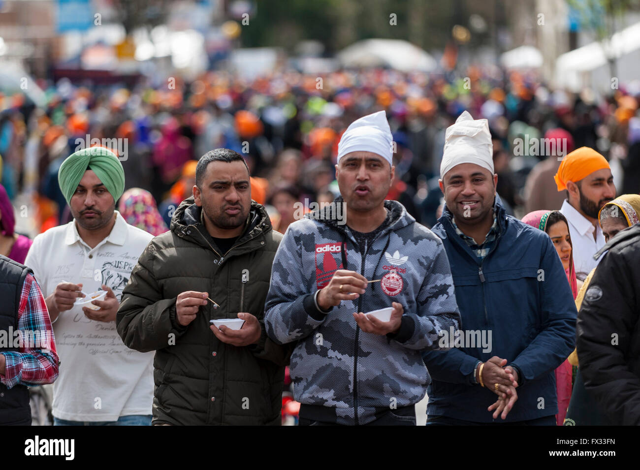 London, UK. 10 April 2016. Thousands of Sikhs enjoy the festivities at ...