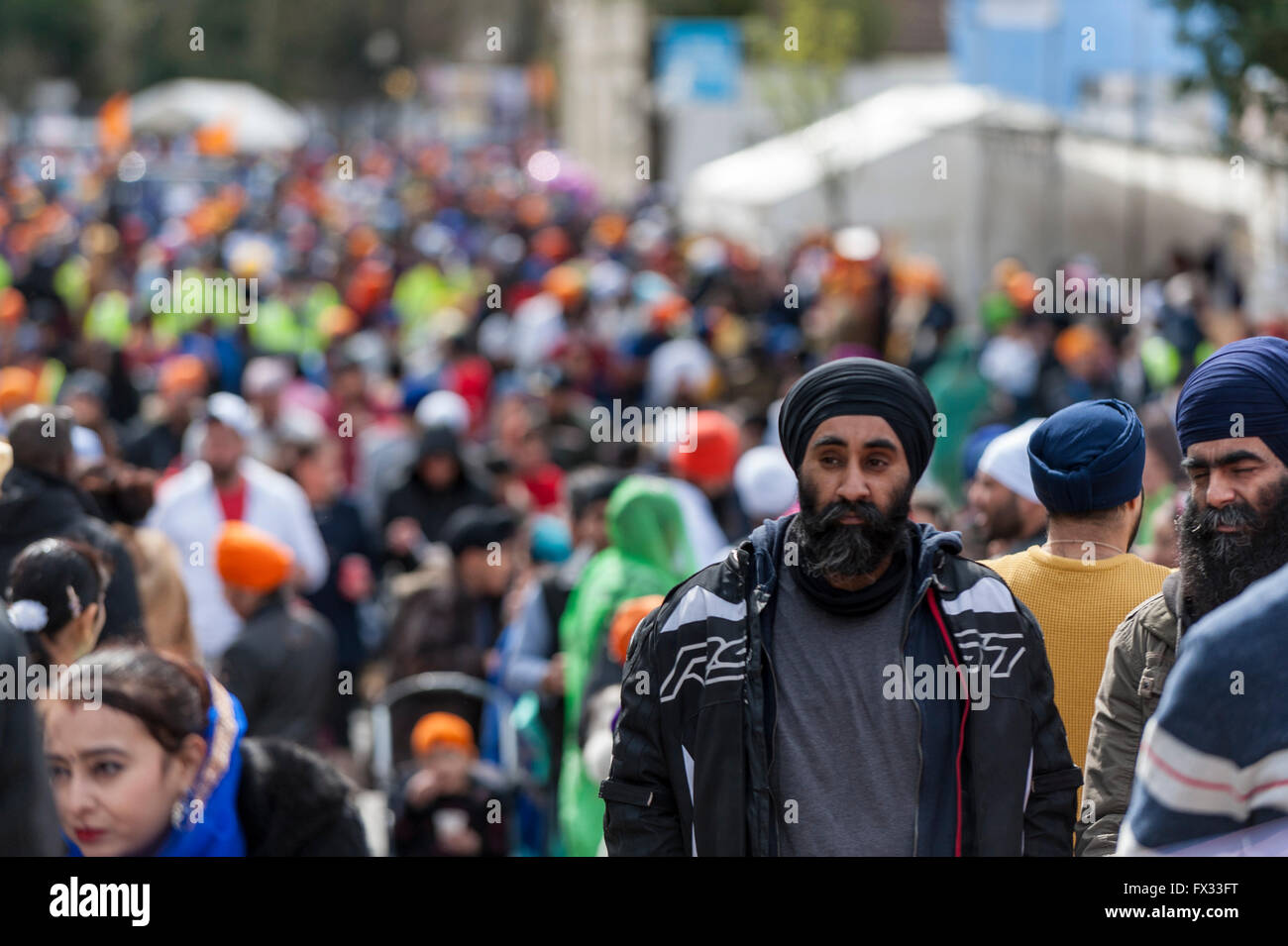 London, UK. 10 April 2016. Thousands of Sikhs enjoy the festivities at ...