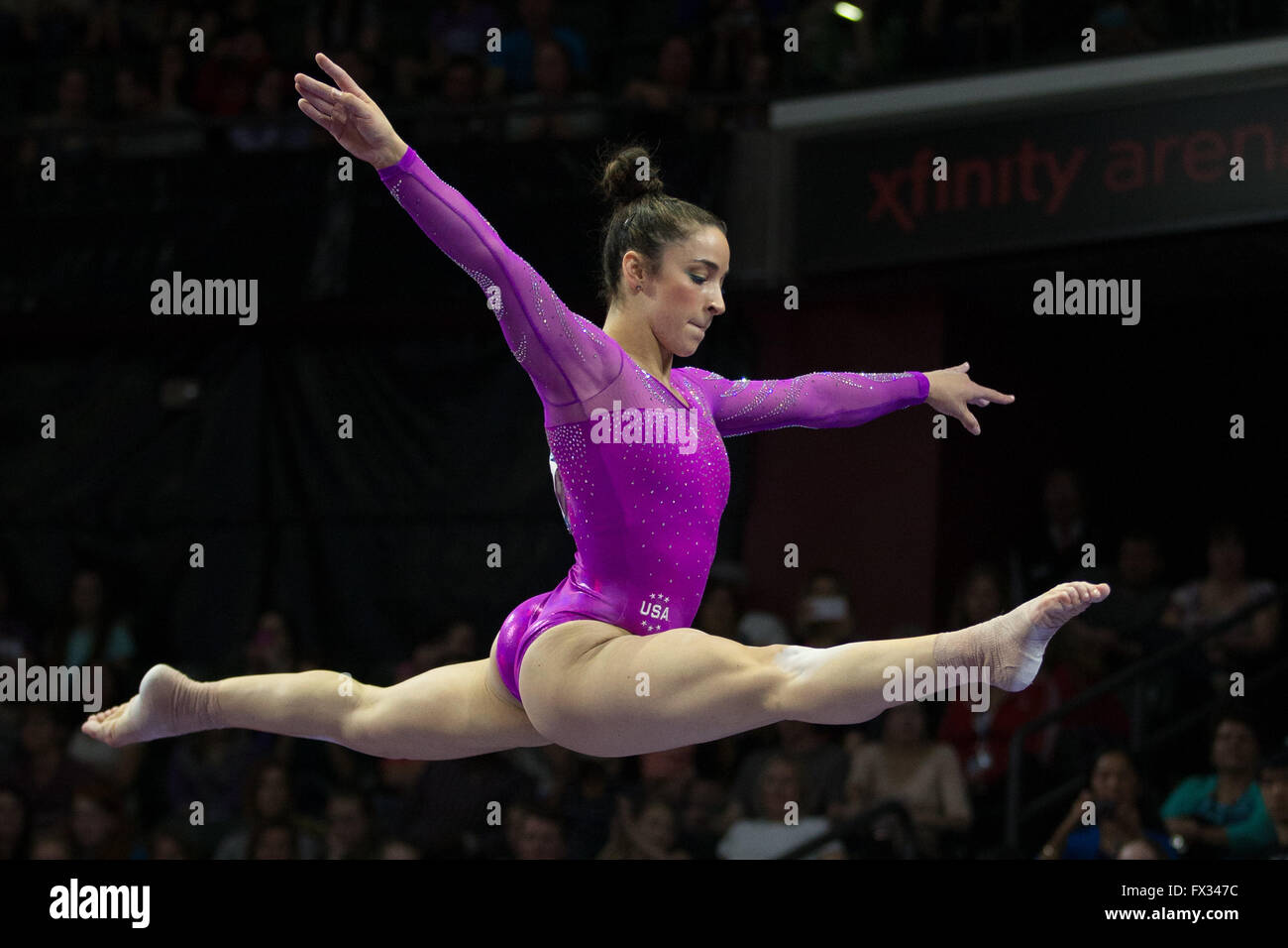 Everett, Washington, USA. 9th Apr, 2016. Gymnast Alexandra Raisman ...
