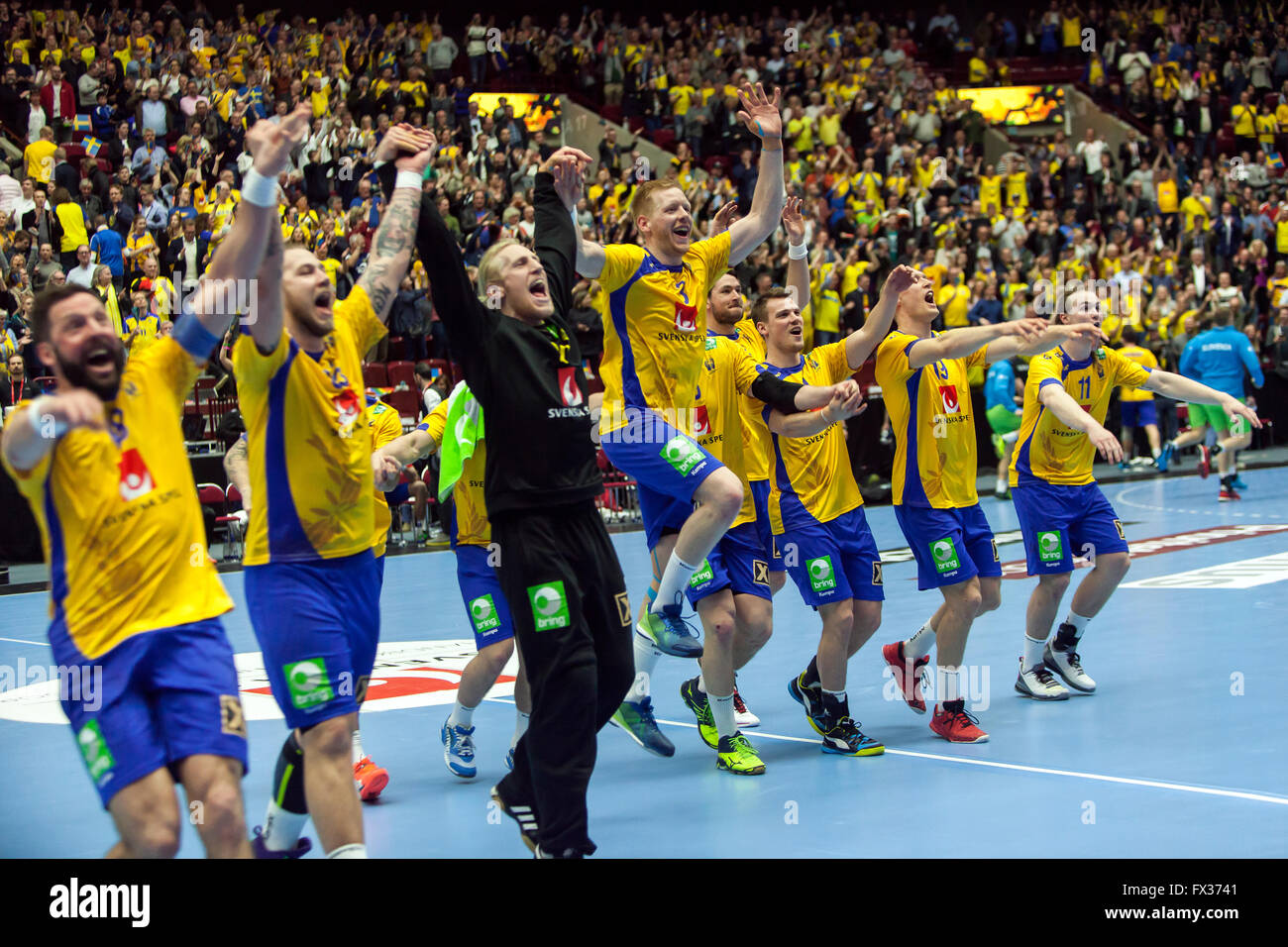 Malmö, Sweden, April 10th, 2016. The Swedish national handball team ...