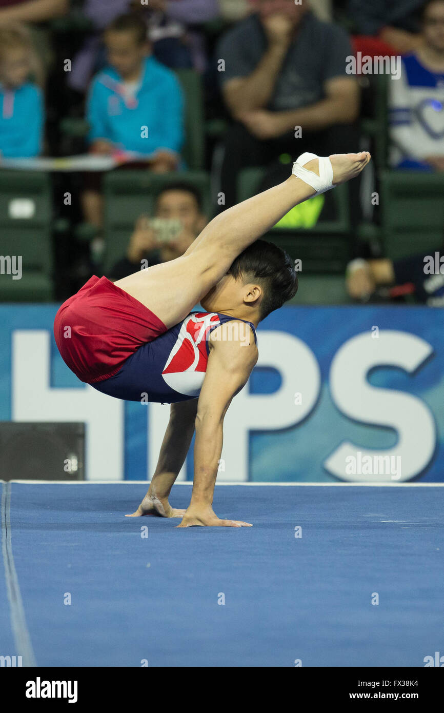 April 10, 2016: Gymnast Carlos Edriel Yulo from the Philippines ...