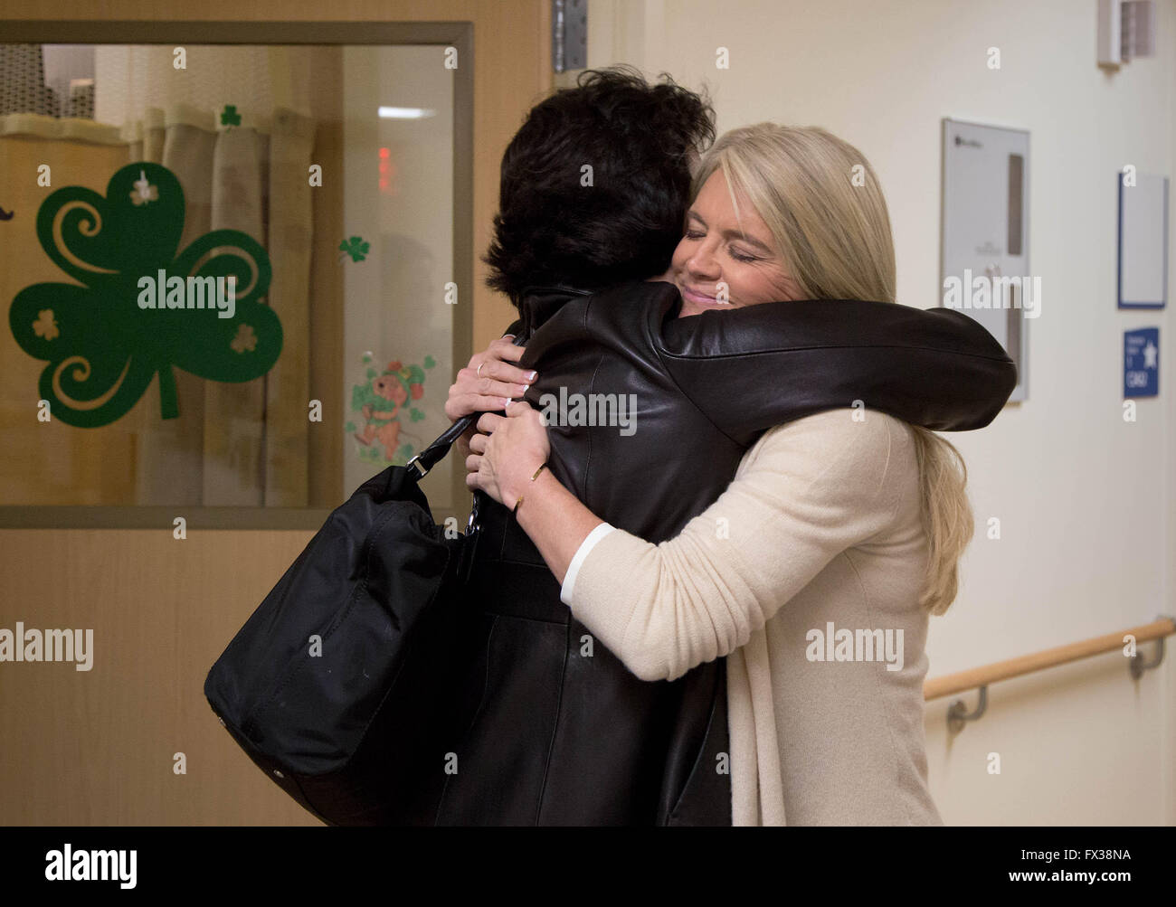 Minneapolis, Florida, USA. 10th Apr, 2016. Dr. Margaret MacMillan hugs ...