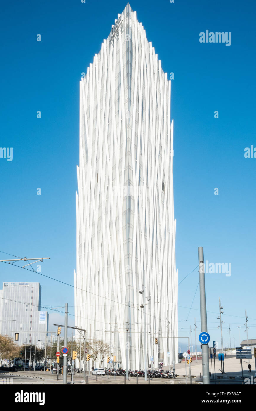 Telefonica building (Telefonica Headquarters) in the Diagonal mar ...