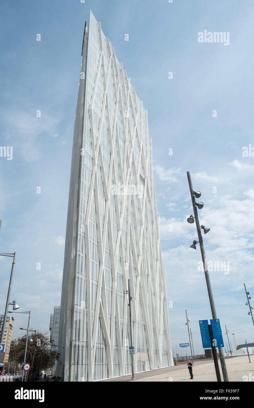 Telefonica building (Telefonica Headquarters) in the Diagonal mar ...