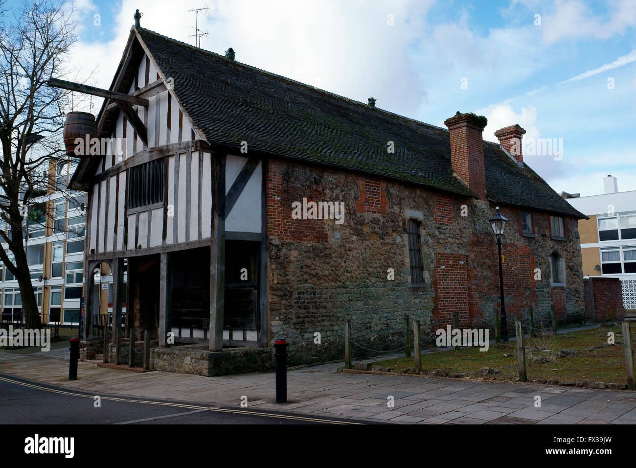 MEDIEVAL MERCHANT’S HOUSE, BUILT 1290, FRENCH STREET, MEDIAEVAL Stock ...