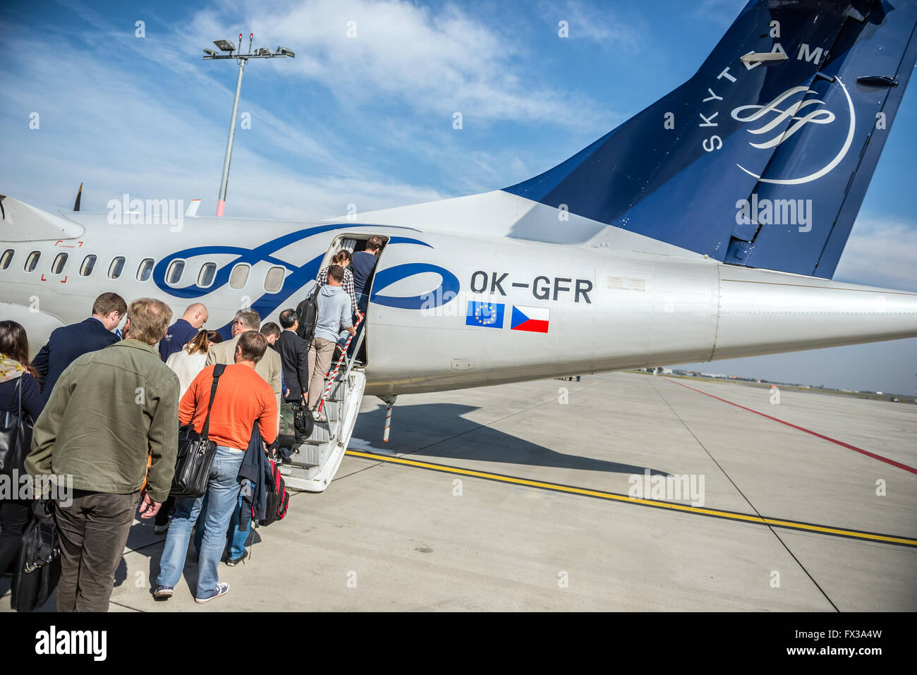 ATR 72-500 Czech Airlines (CSA) airplane at Vaclav Havel Airport in ...