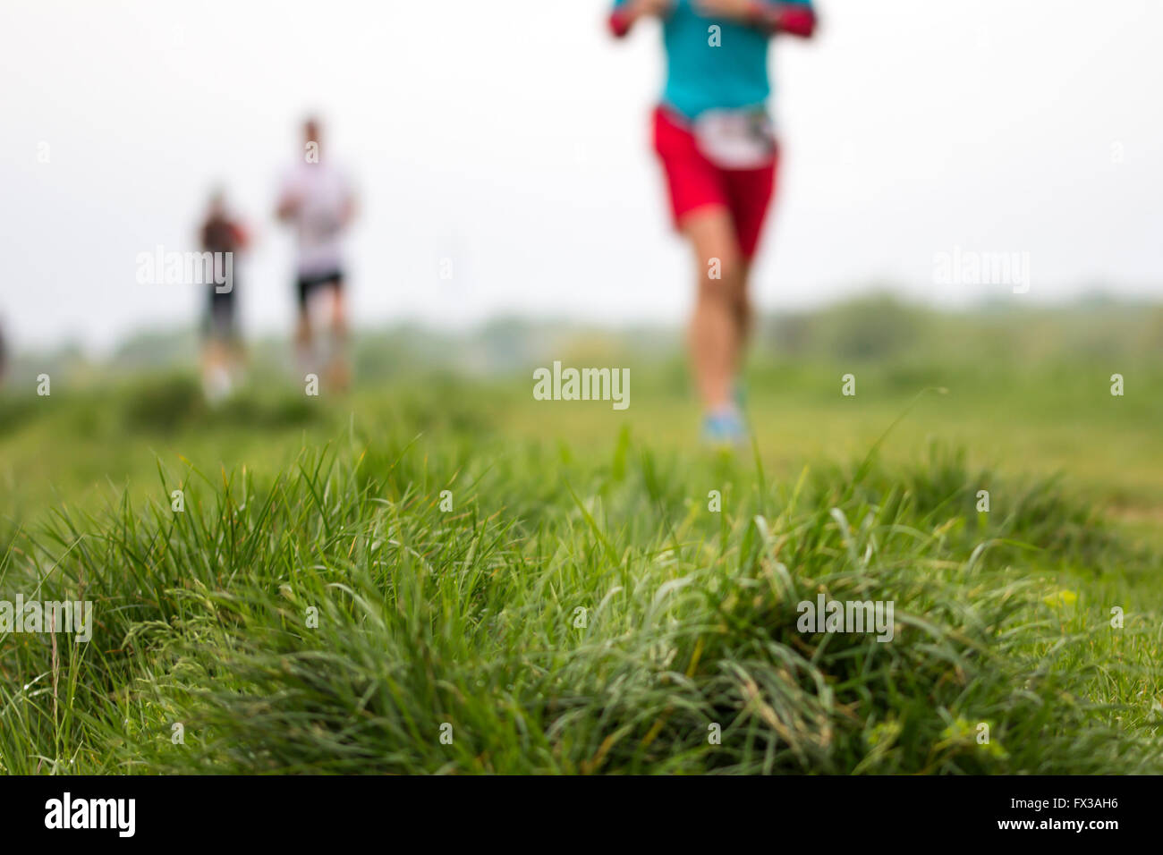 Outdoor marathon cross-country running fitness and healthy lifestyle ...