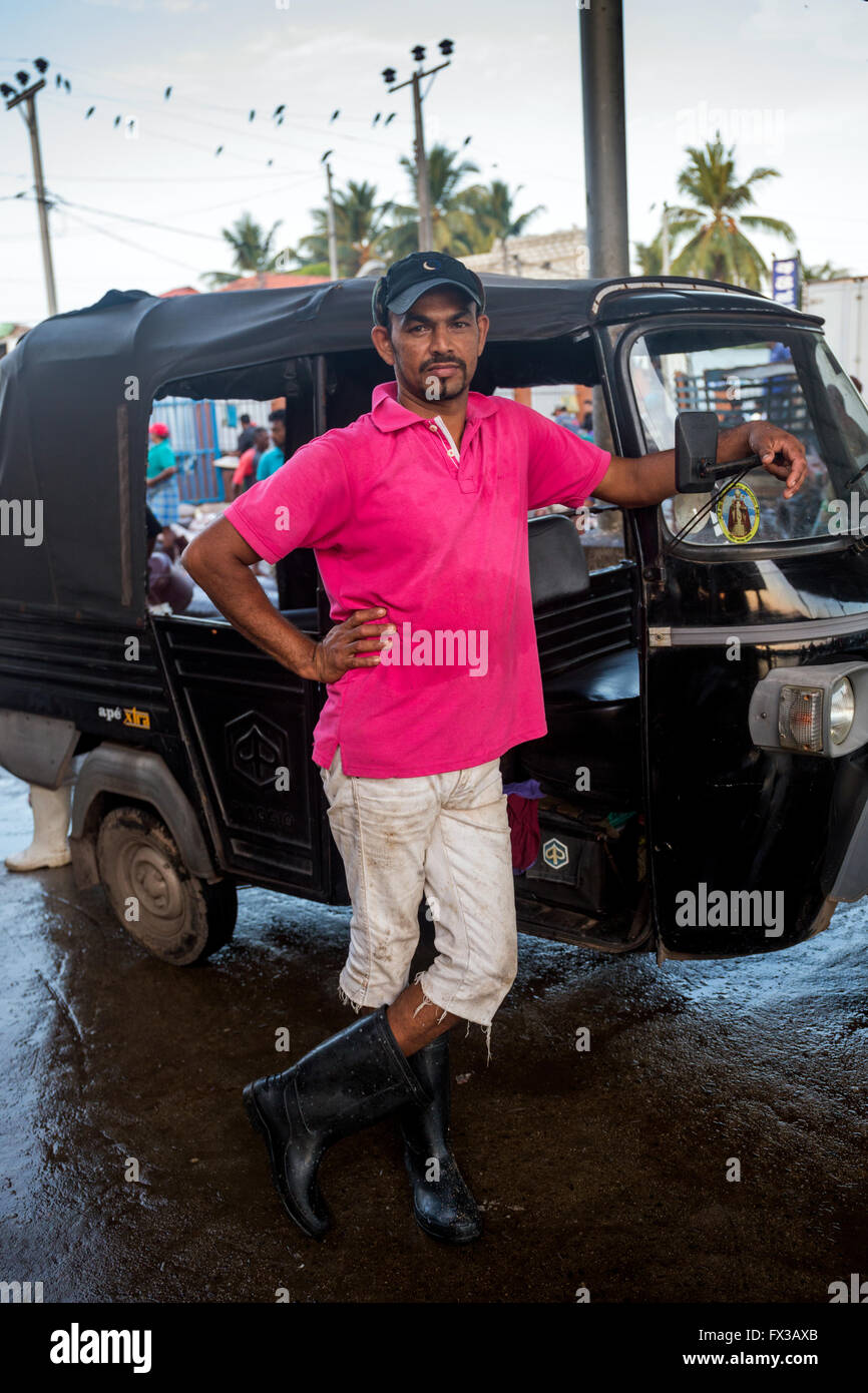 Negombo Fish market, Sri Lanka. Portrait of a local fisherman Stock ...