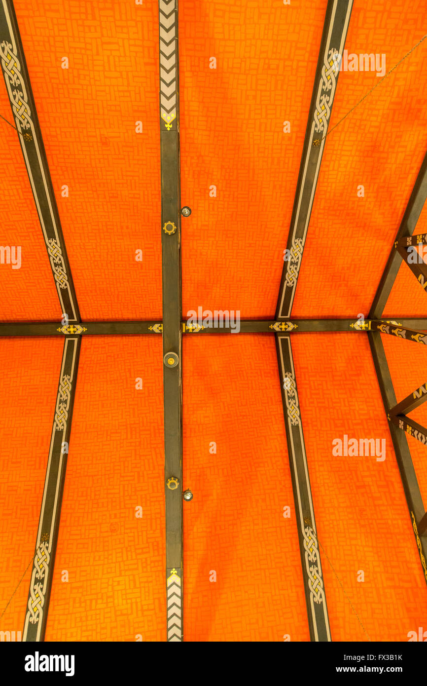 St. Augustine, Florida, USA. Designs on Roof Supports, Ceiling of ...