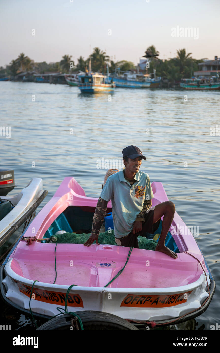 Negombo Fish market, Sri Lanka. Portrait of a local fisherman Stock ...