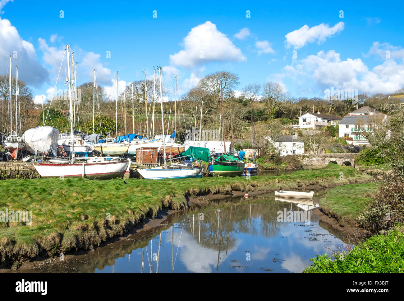 The riverside village of Gweek in Cornwall, England, UK Stock Photo - Alamy