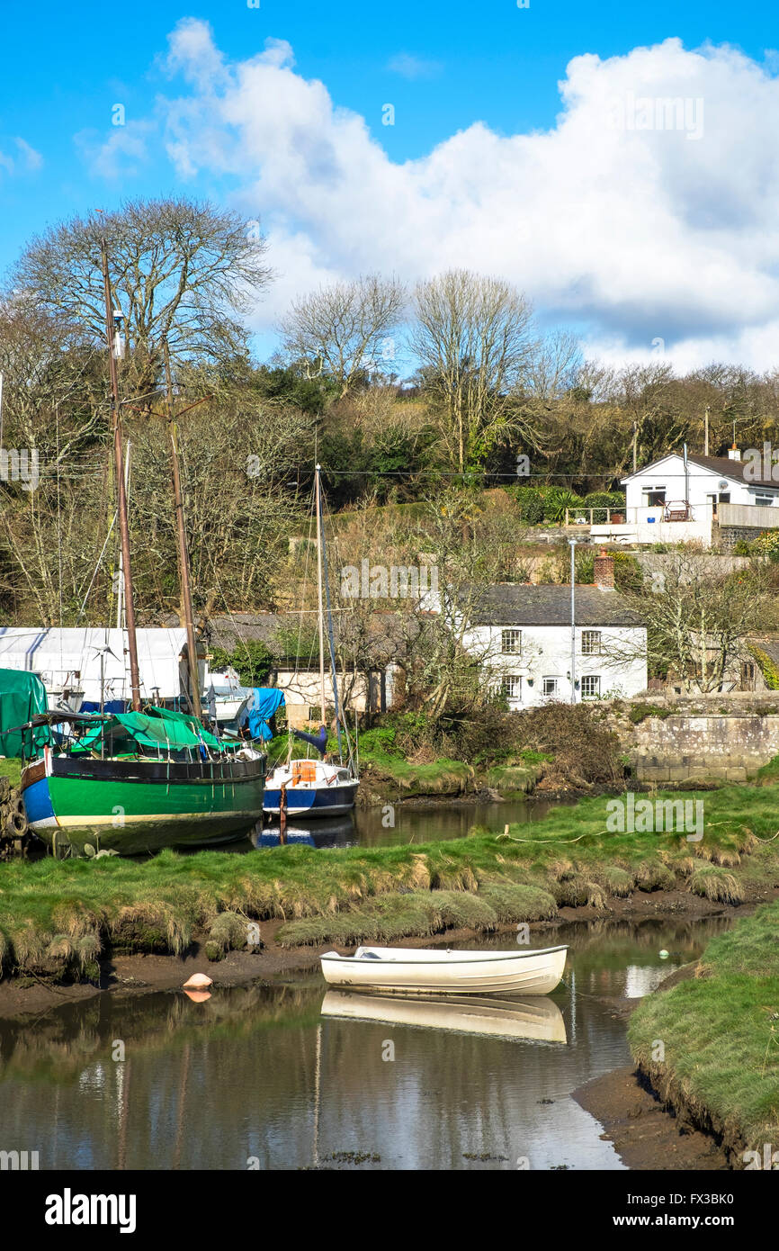 The riverside village of Gweek in Cornwall, England, UK Stock Photo - Alamy