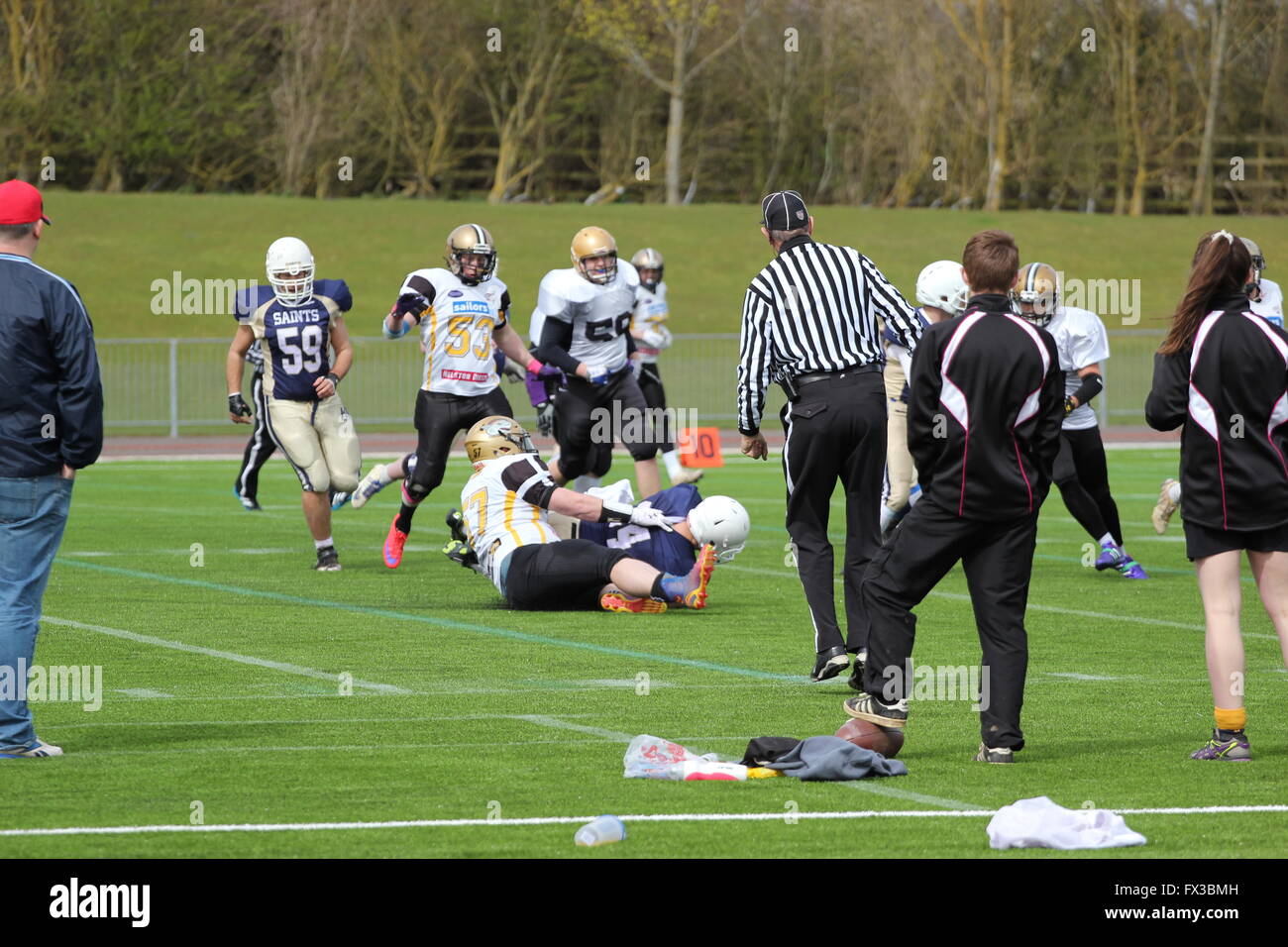 American Football, Oxford Saints versus Cornish Sharks Stock Photo - Alamy