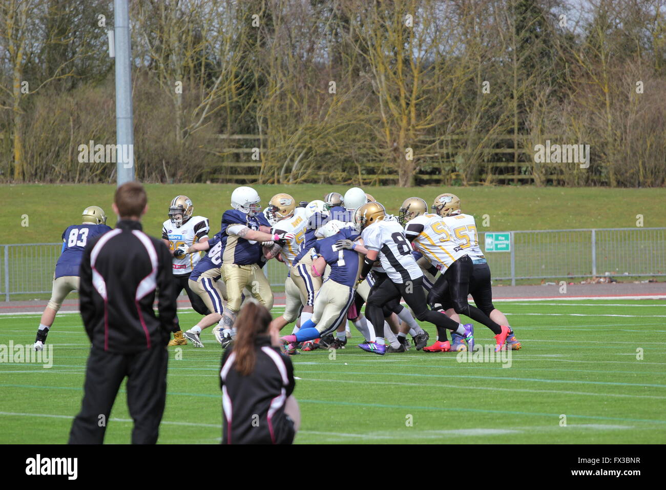 American Football, Oxford Saints versus Cornish Sharks Stock Photo - Alamy