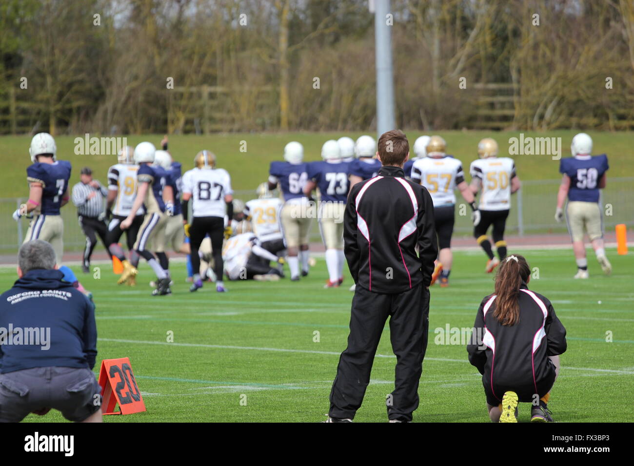 American Football, Oxford Saints versus Cornish Sharks Stock Photo - Alamy