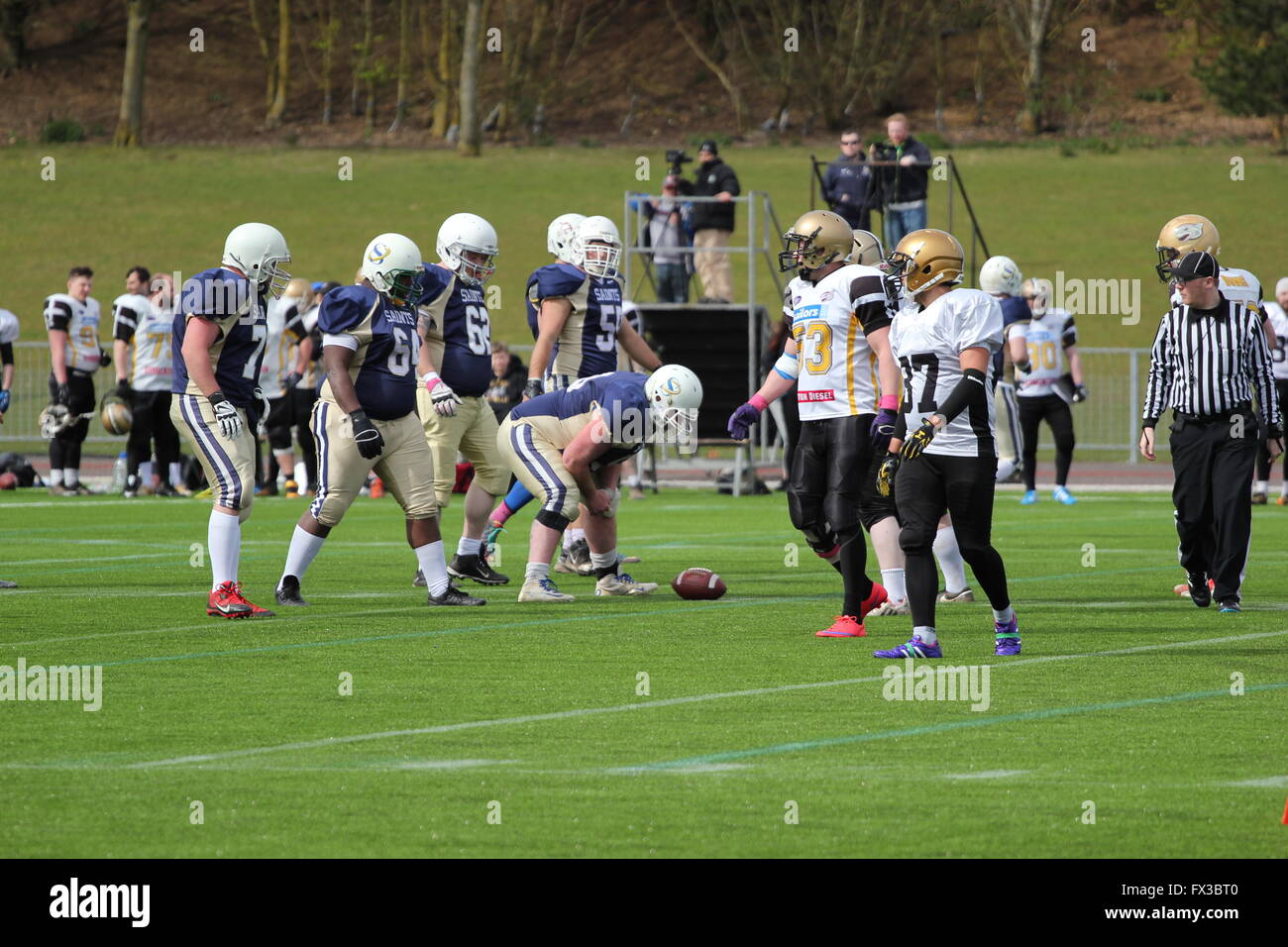 American Football, Oxford Saints versus Cornish Sharks Stock Photo - Alamy