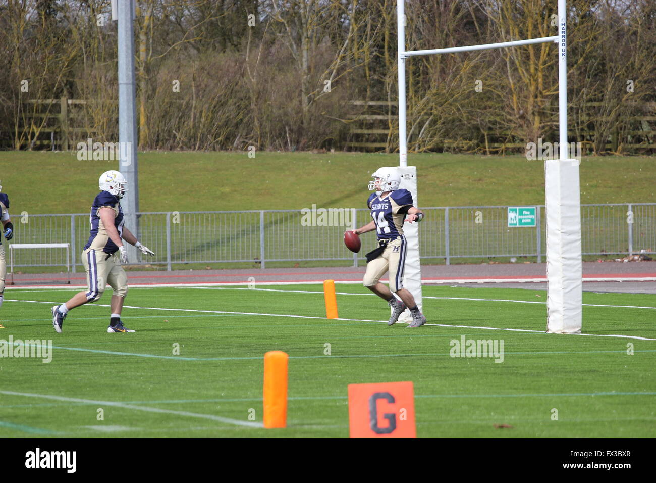 American Football, Oxford Saints versus Cornish Sharks Stock Photo - Alamy
