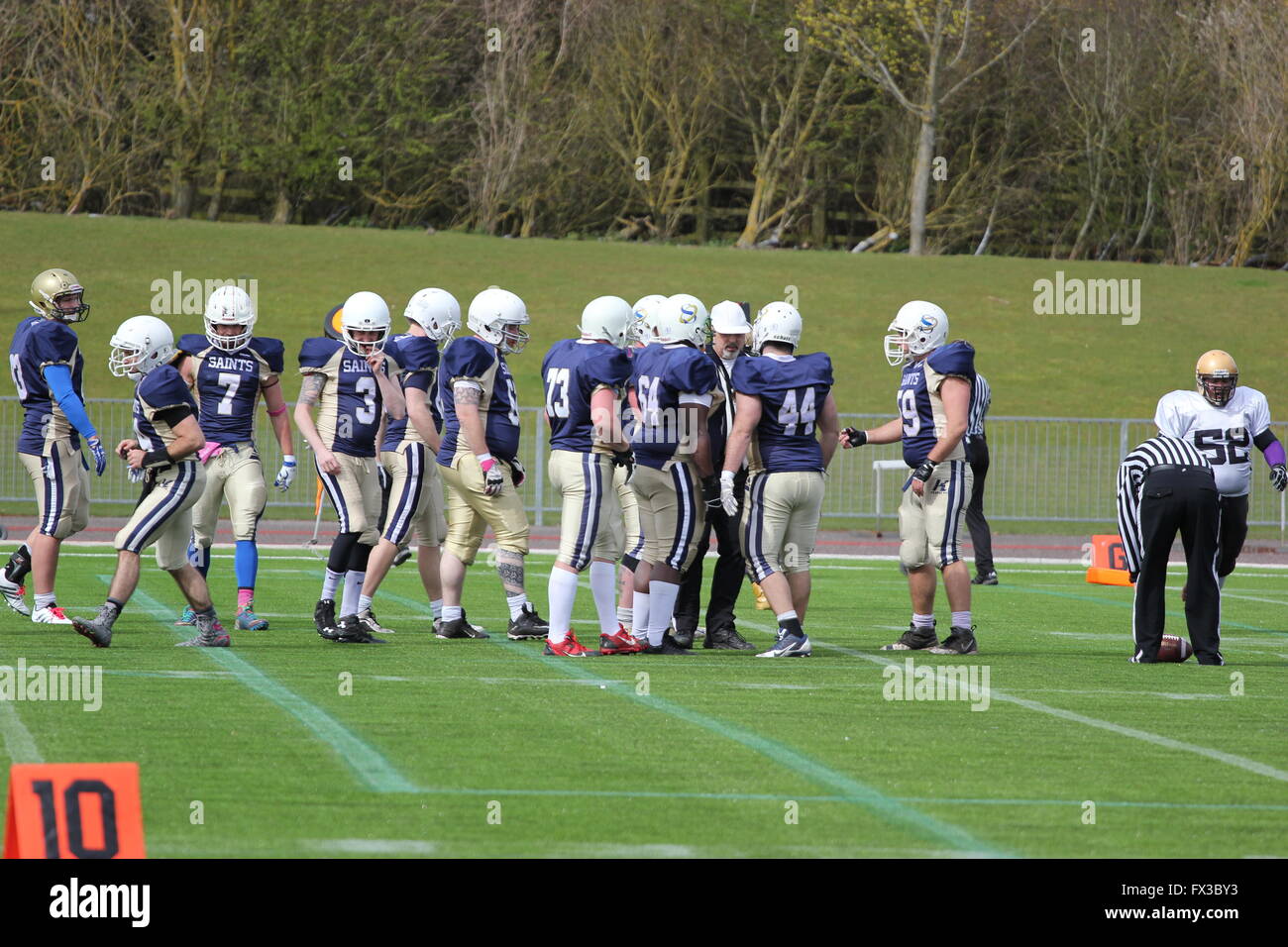 American Football, Oxford Saints versus Cornish Sharks Stock Photo - Alamy