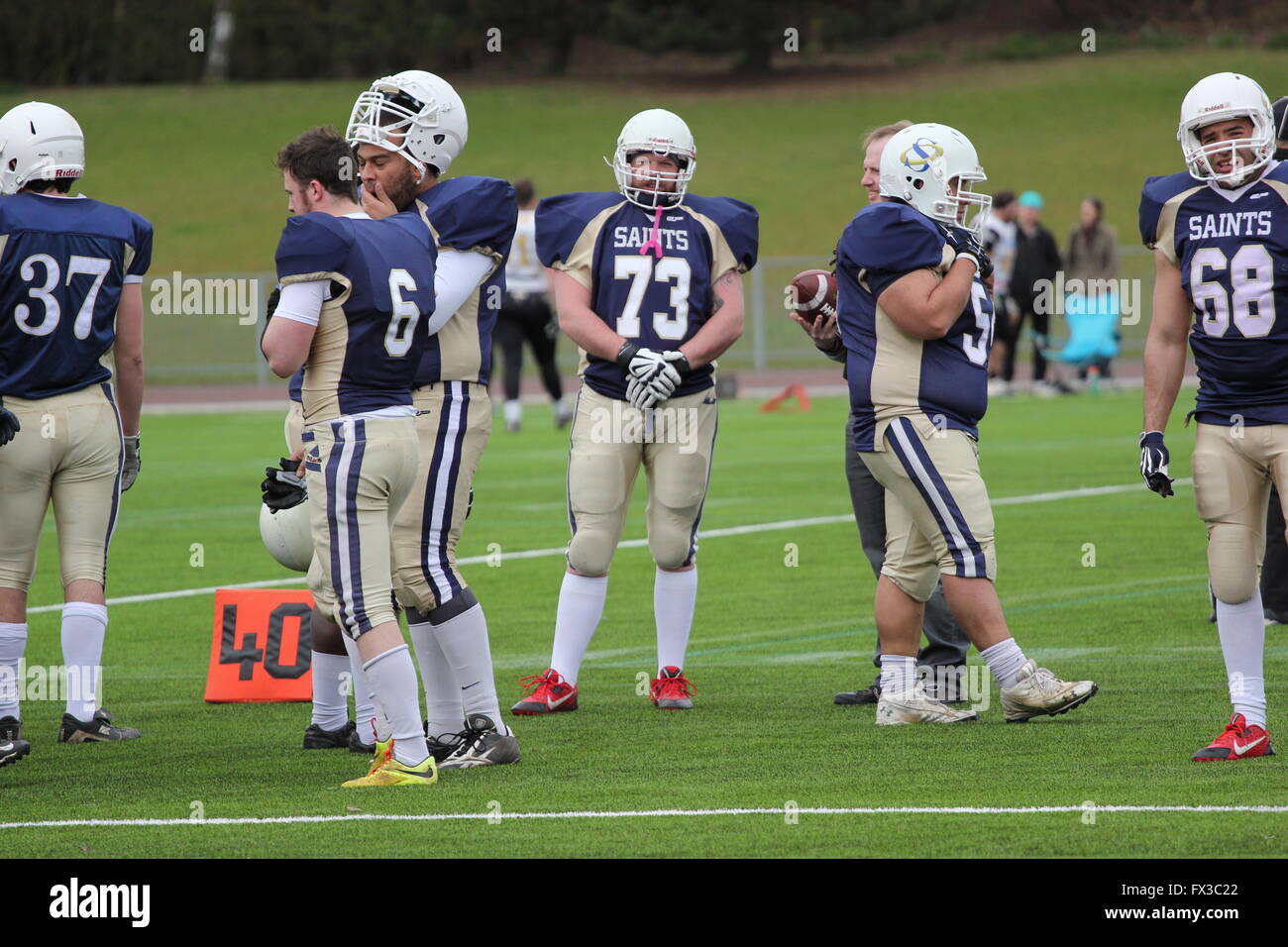 American Football, Oxford Saints versus Cornish Sharks Stock Photo - Alamy