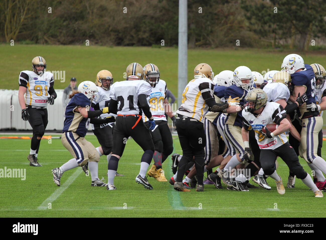 American Football, Oxford Saints versus Cornish Sharks Stock Photo - Alamy