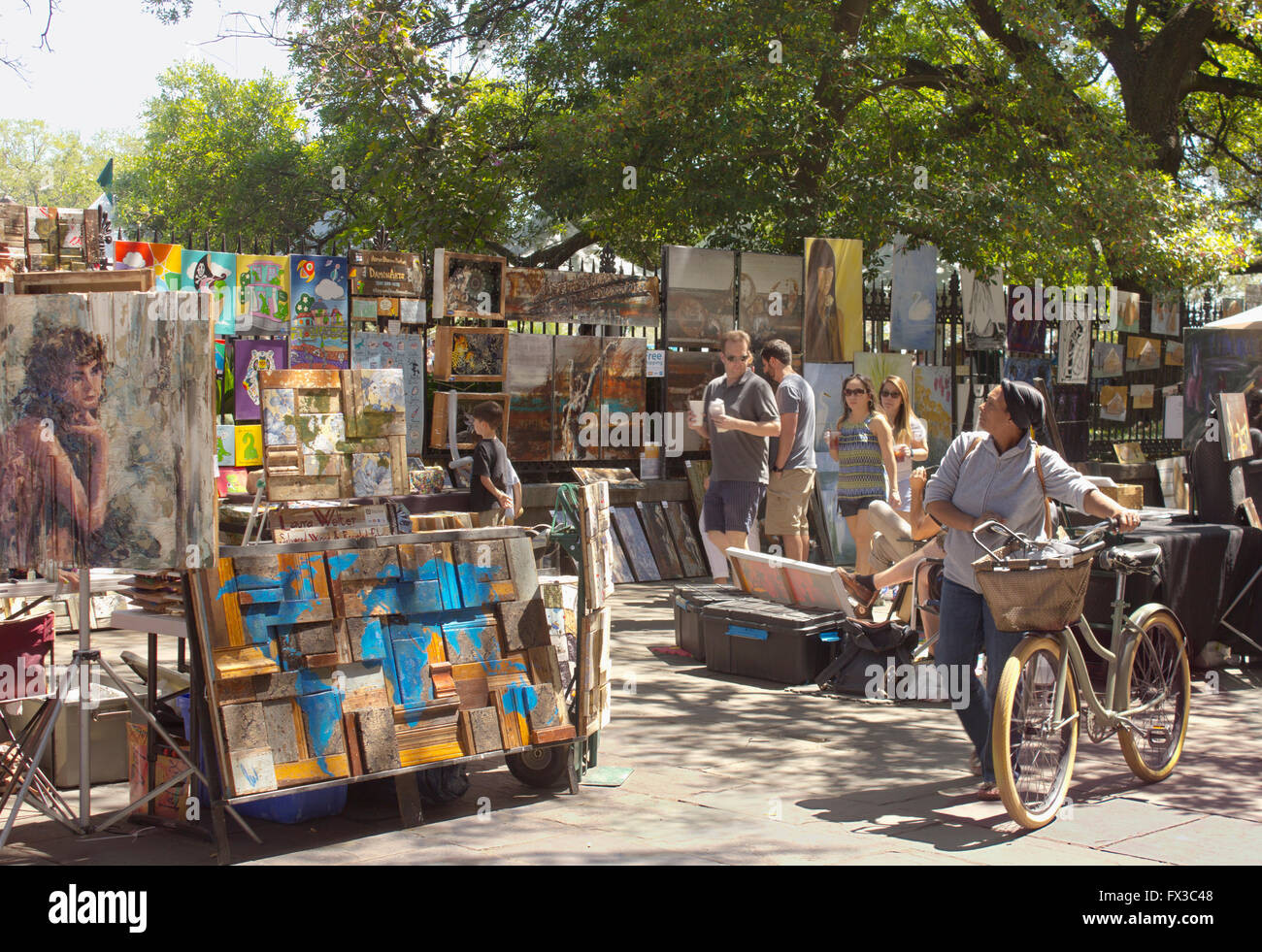 New orleans jackson square artists hi-res stock photography and images ...