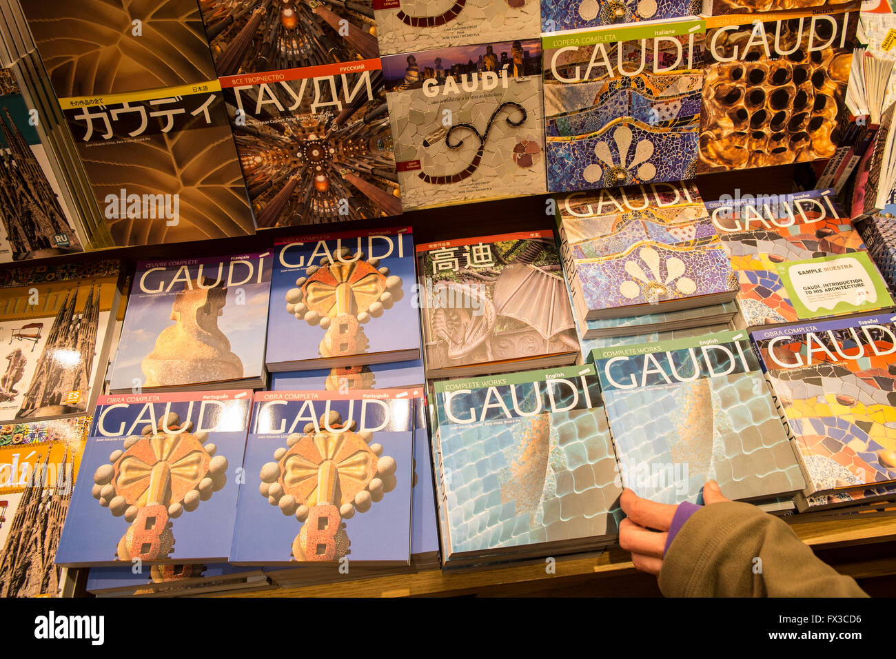 Books At Gift shop in Antoni Gaudi Casa Batllo house along Passeig de ...